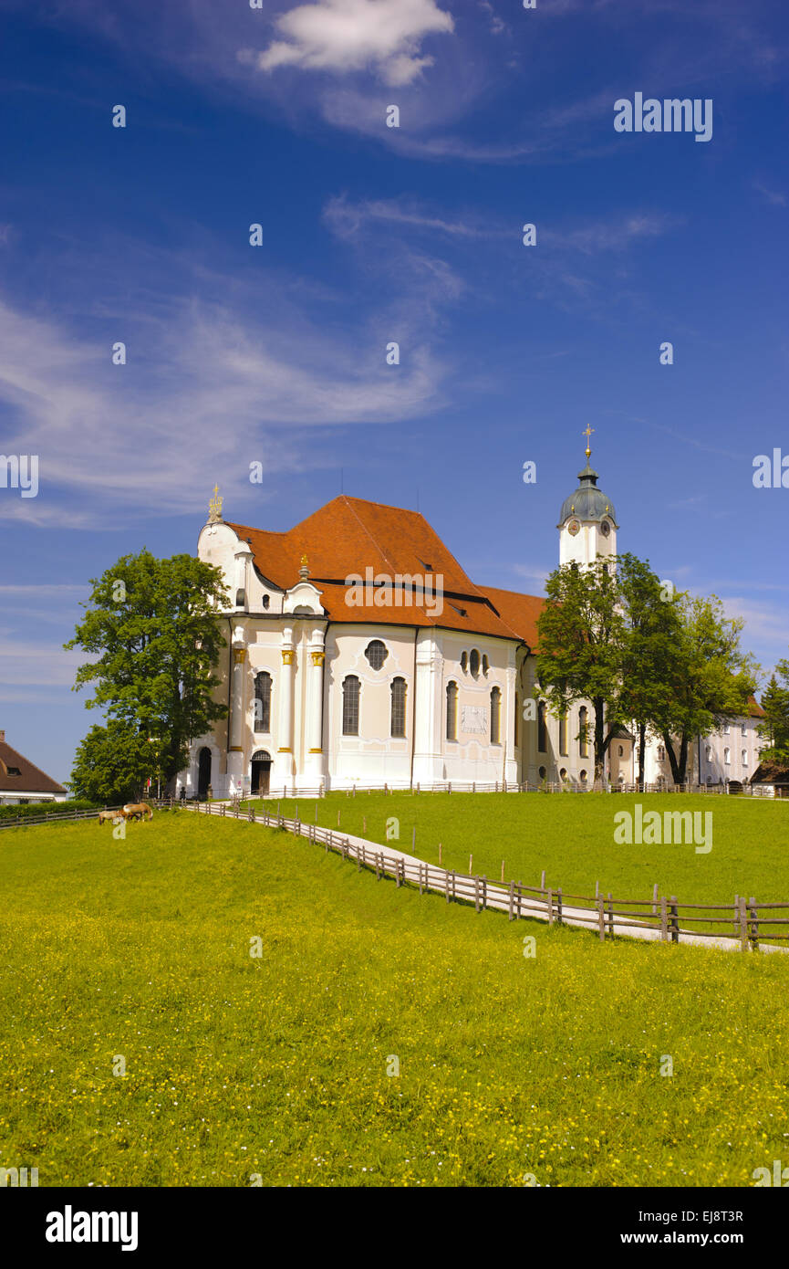Wahrzeichen und Weltkulturerbe Wieskirche Stockfotografie - Alamy