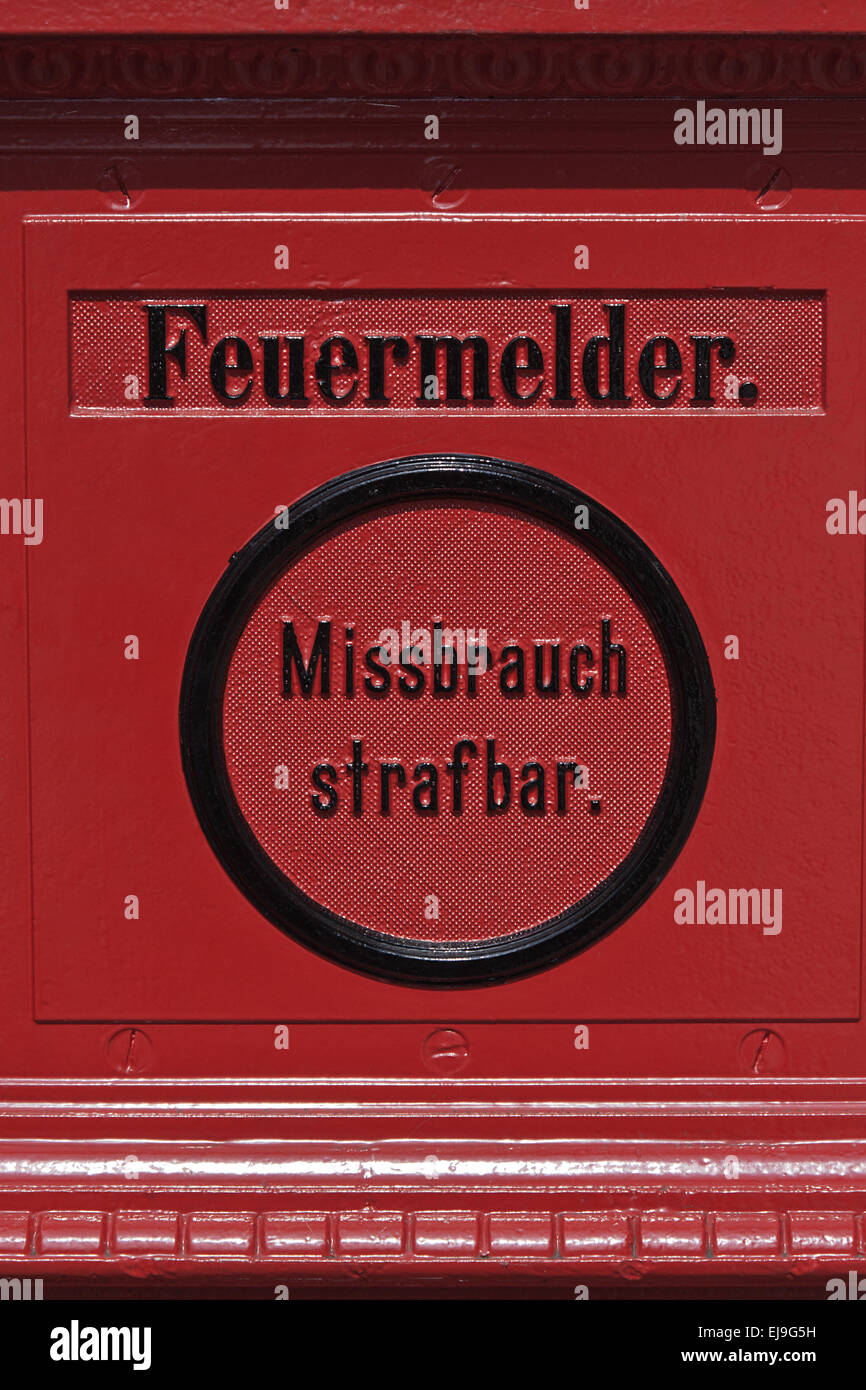 Historic fire alarm -Fotos und -Bildmaterial in hoher Auflösung – Alamy