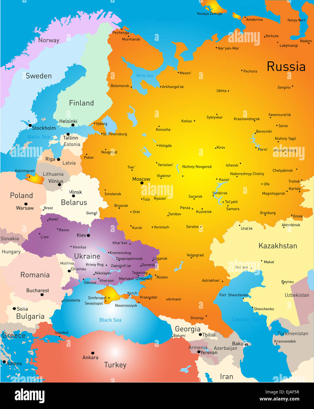 West Europa Karte Stockfotografie - Alamy
