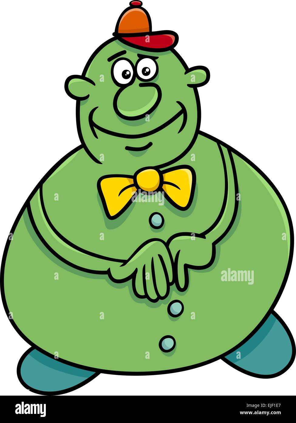 Cartoon-Illustration der lustige Fantasy Charakter mit Fliege Stock ...