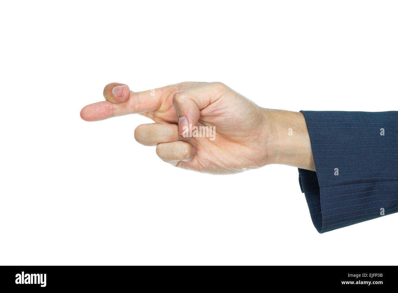 Geschäftsmann zeigen die Daumen auf weißem Hintergrund. Liegend oder ...