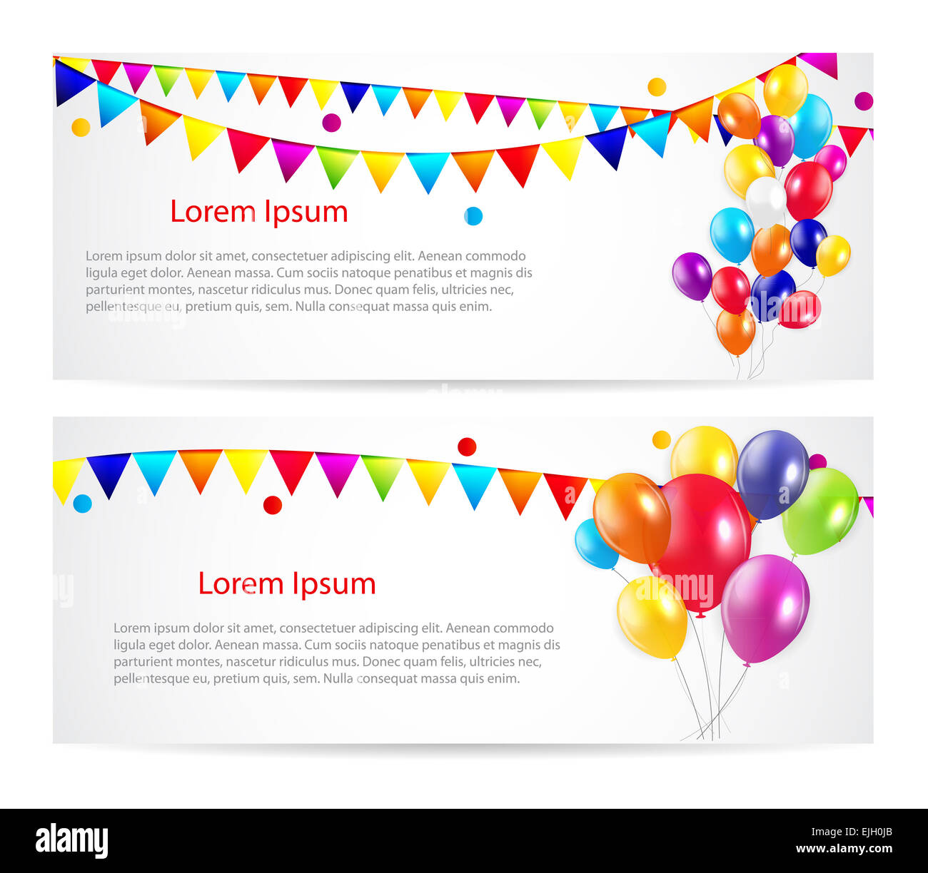 Farbige Luftballons Karte Banner Hintergrund, Vektor-Illustration. EPS ...