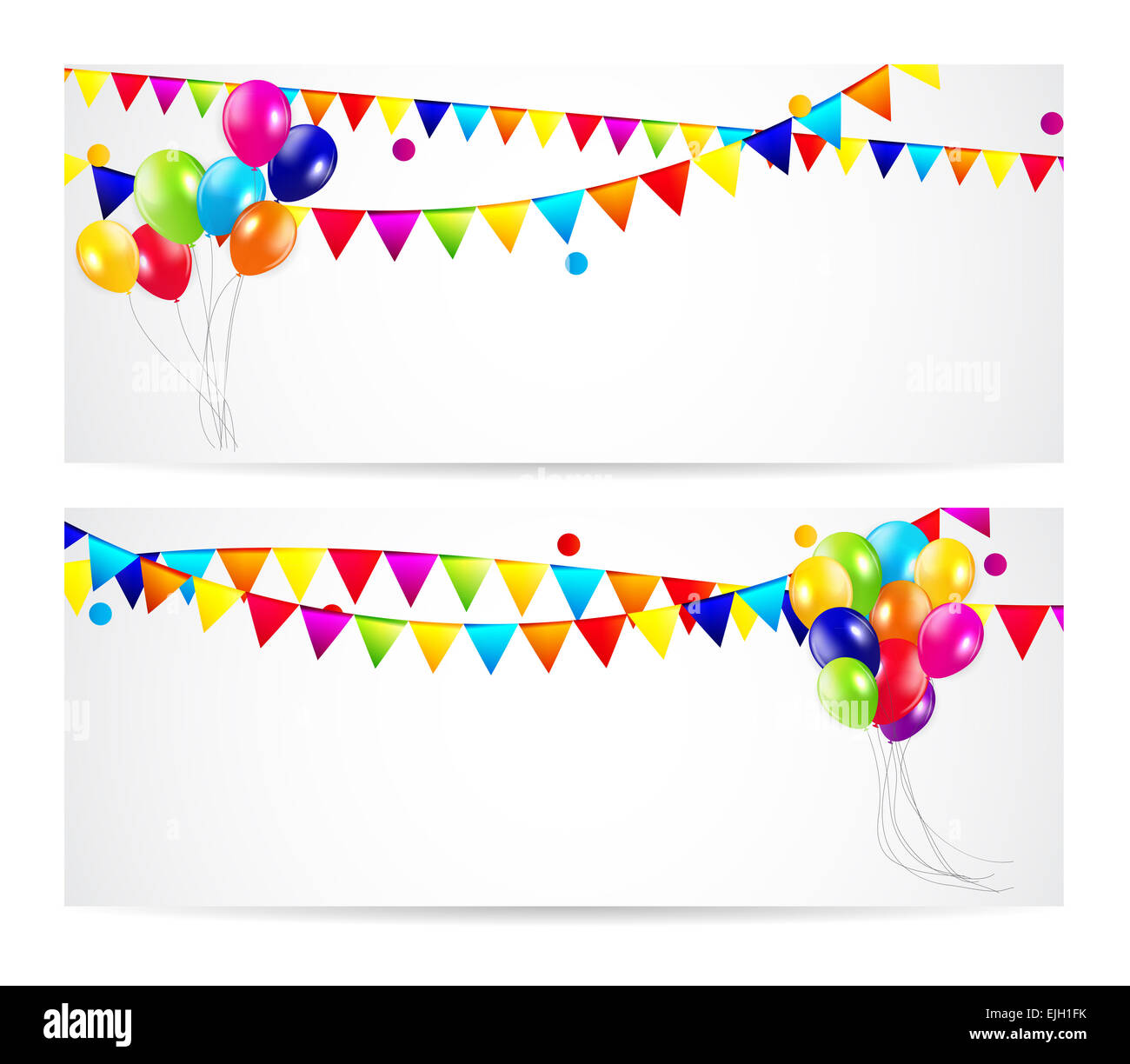 Farbige Luftballons Karte Banner Hintergrund, Vektor-Illustration. EPS ...