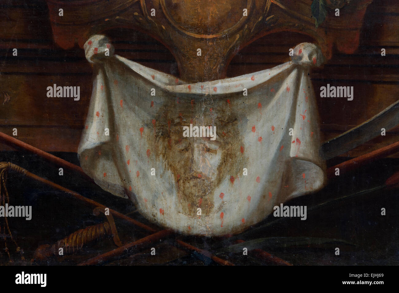 Der Schleier von Veronica, Retabel Detail, St. Maria die Jungfrau ...