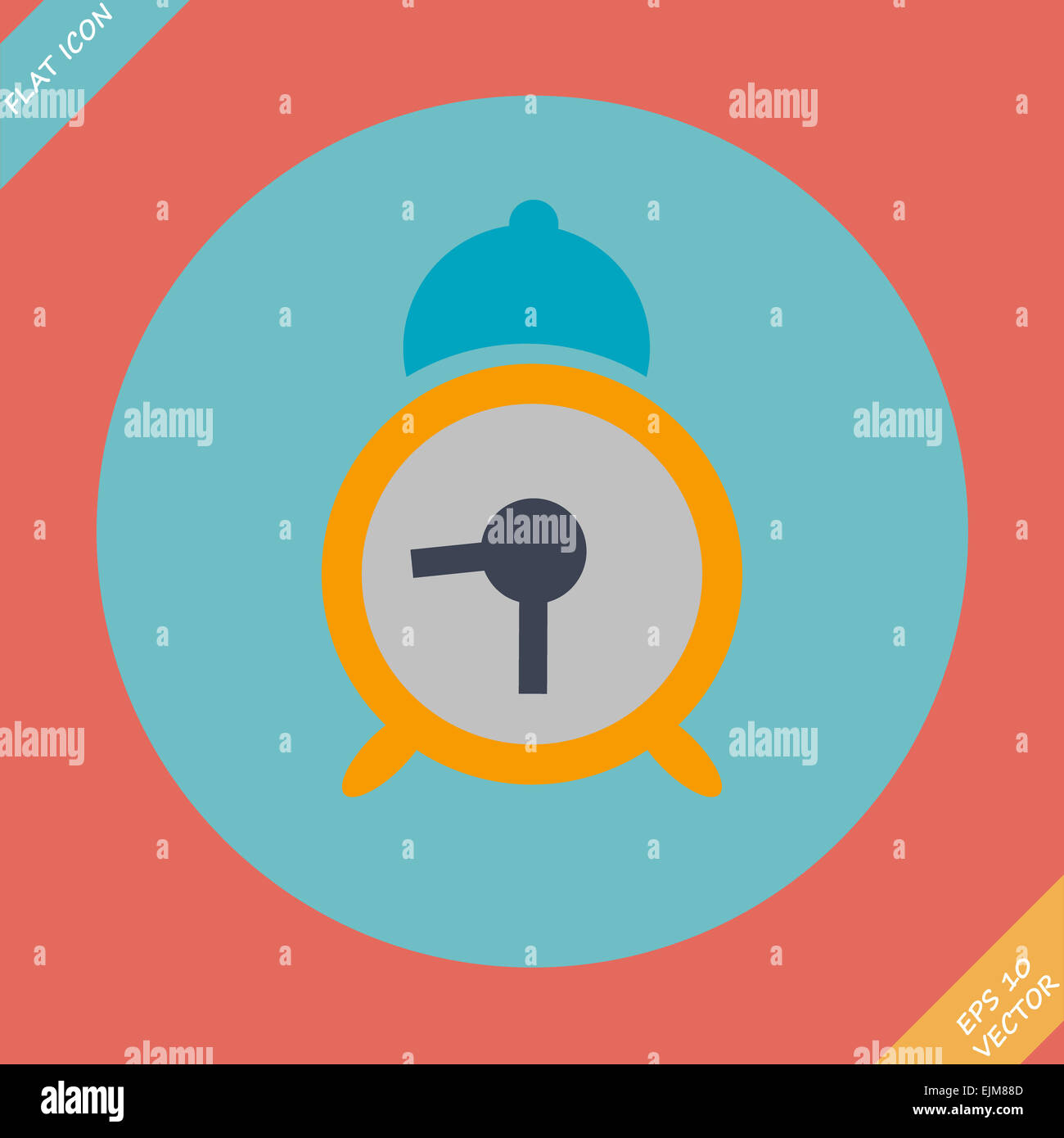 Wecker-Symbol - Vektor-illustration Stockfotografie - Alamy