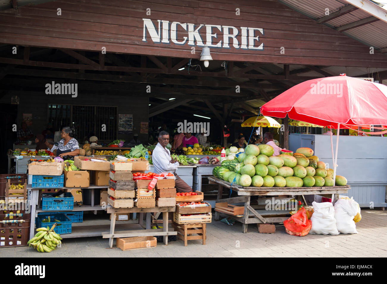 Markt, Nieuw-Nickerie, Suriname Stockfotografie - Alamy