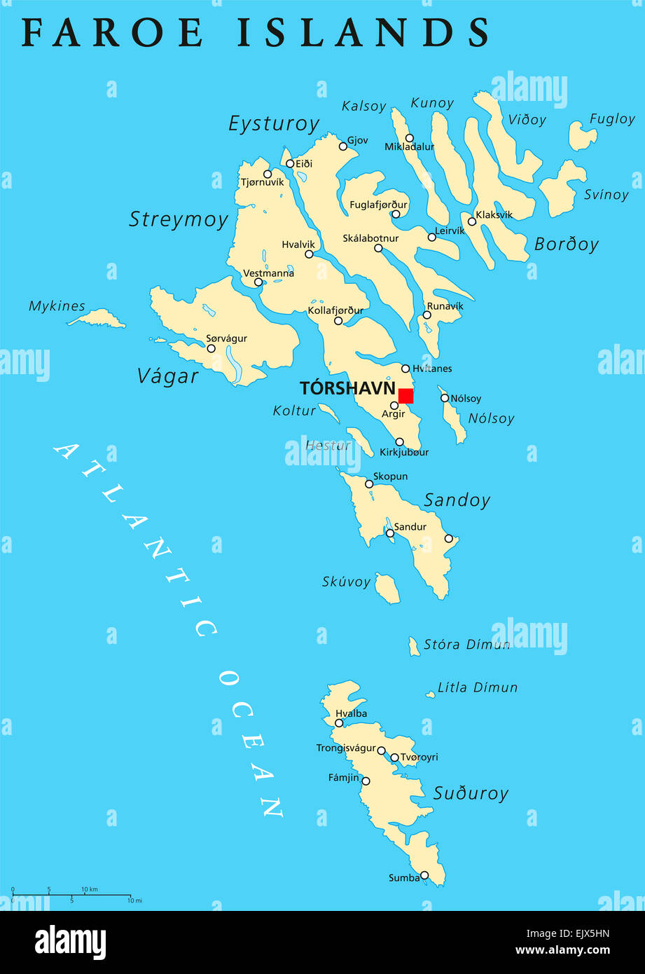 Faroe islands map -Fotos und -Bildmaterial in hoher Auflösung – Alamy