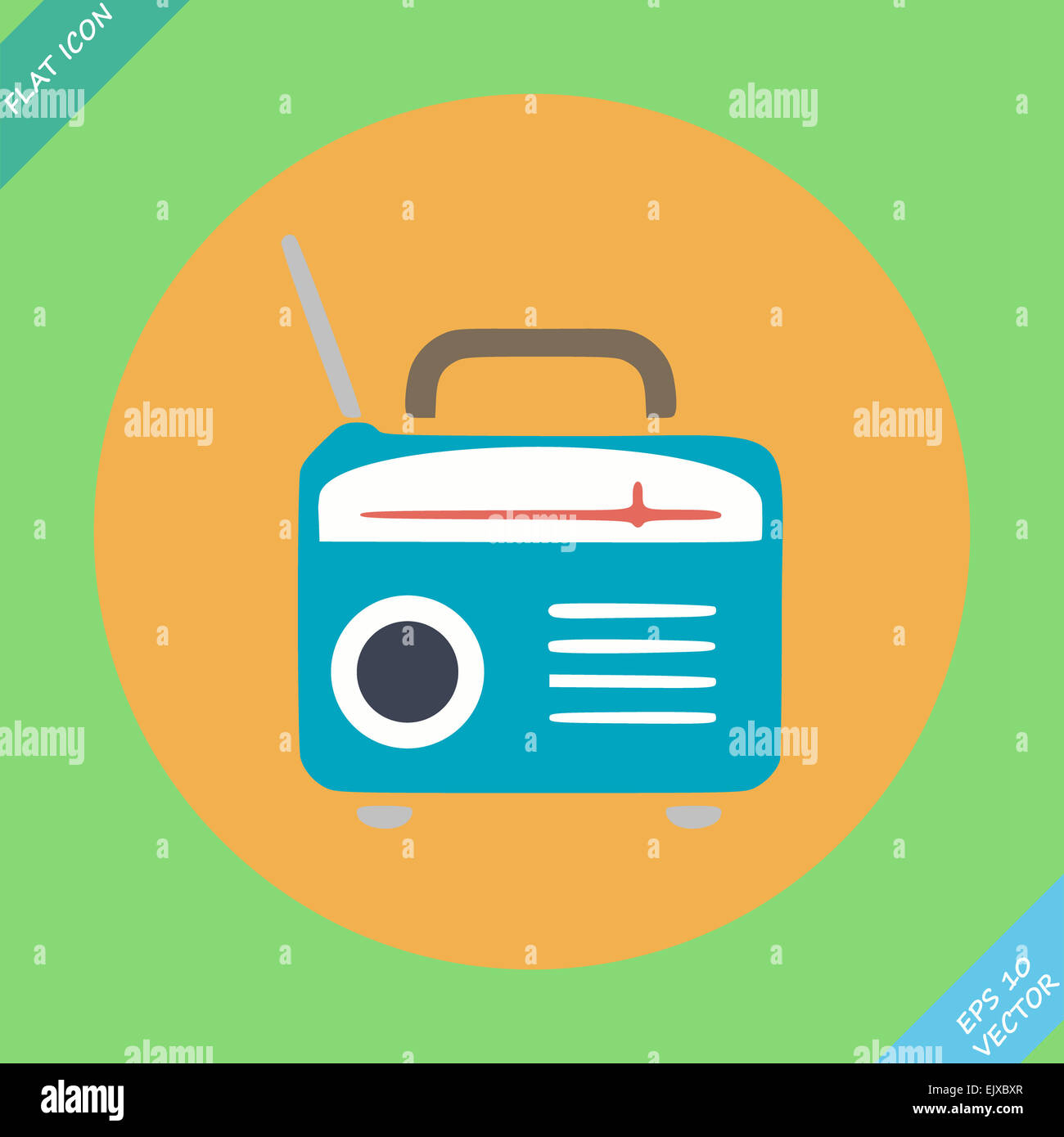 Retro-Radio-Symbol - Vektor-illustration Stockfotografie - Alamy