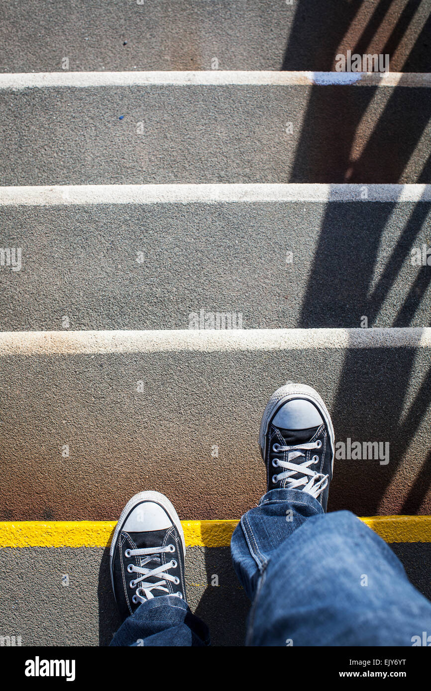 Erste Schritte auf der Treppe Stockfotografie - Alamy