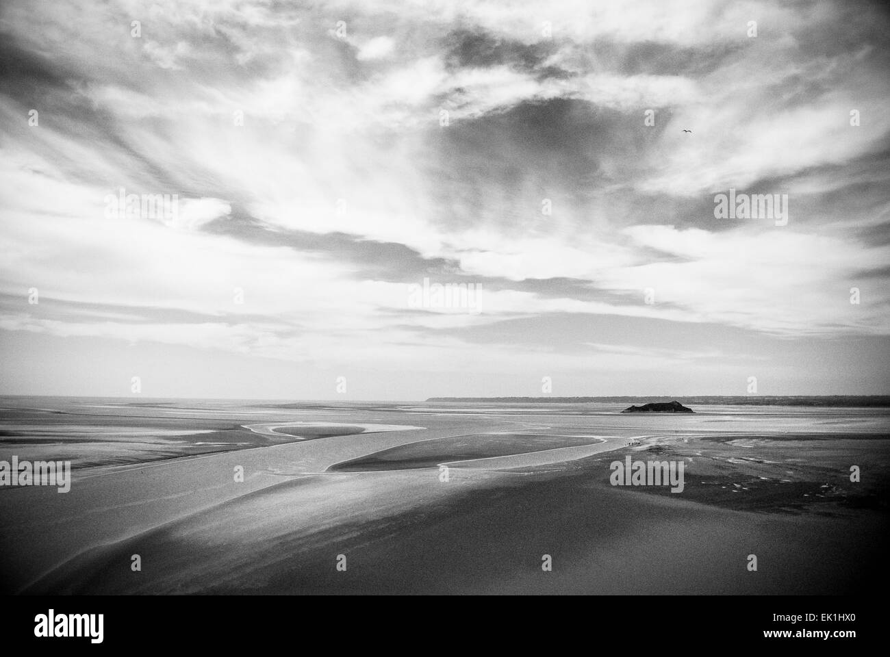 Strandwasser ebbe flut aus ebbe Schwarzweiß-Stockfotos und -bilder - Alamy