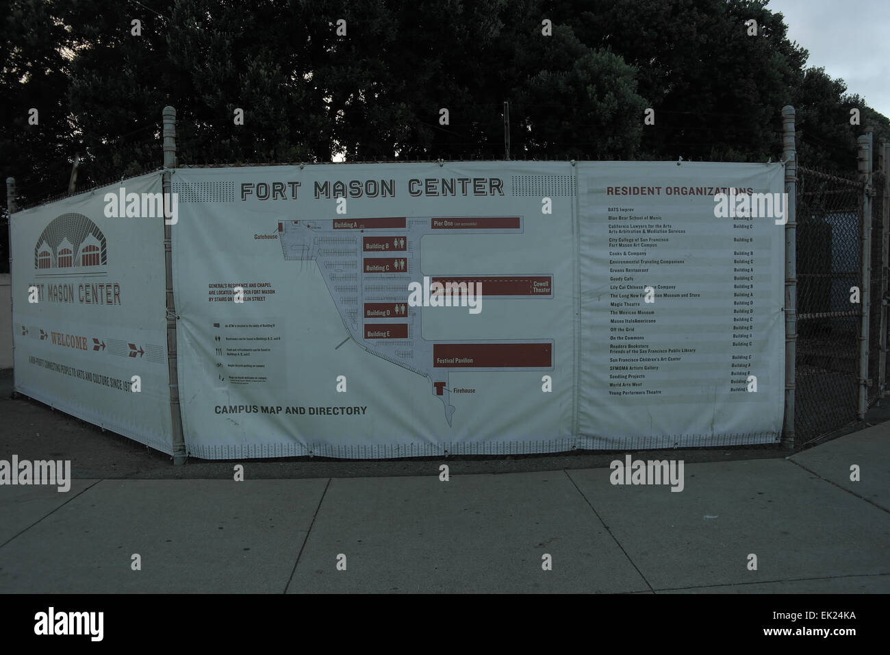 Fort Mason Center Campus Karte und Verzeichnis Informationen, Lower ...