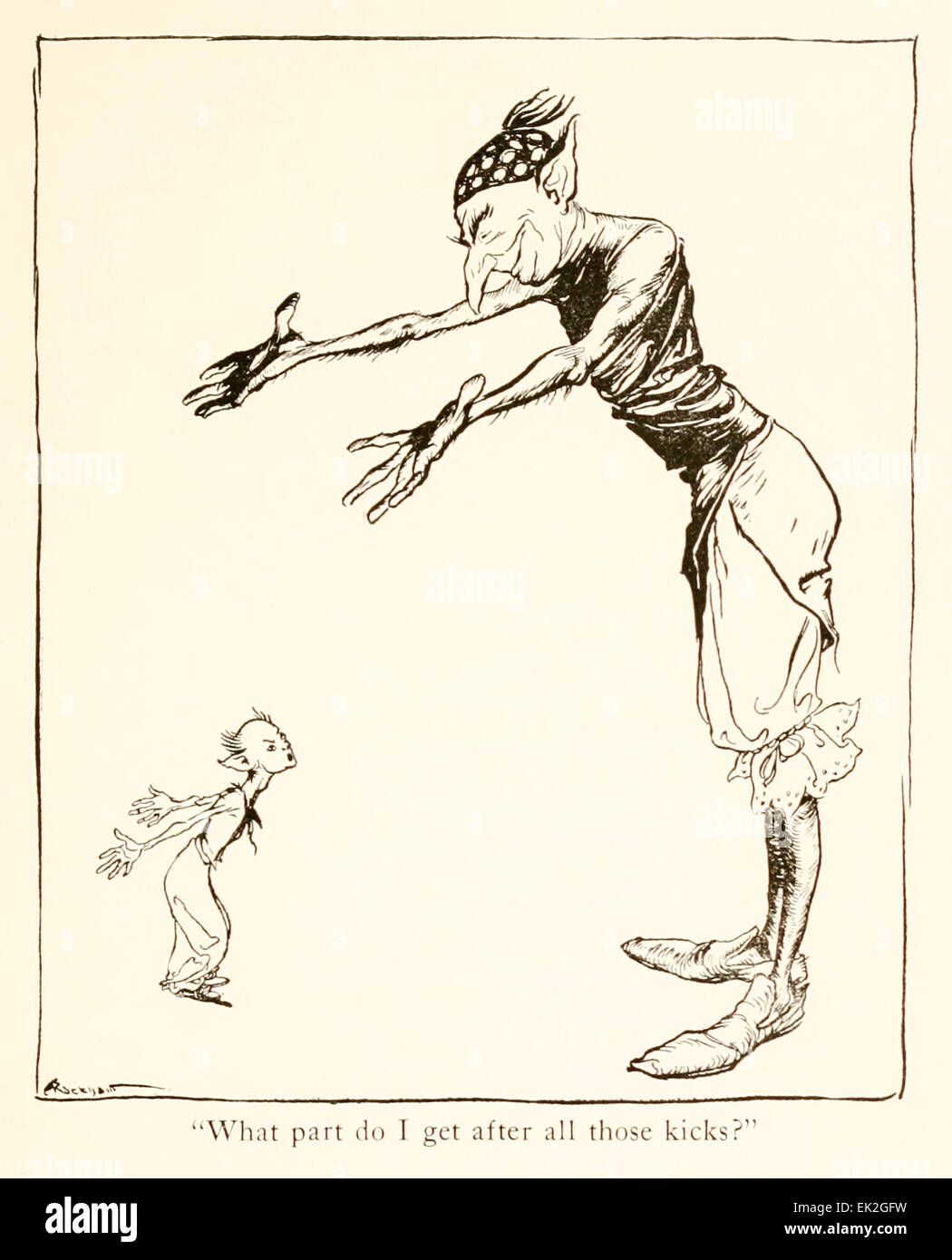 Welcher Teil bekomme ich nach all den Kicks? -Illustration von Arthur ...