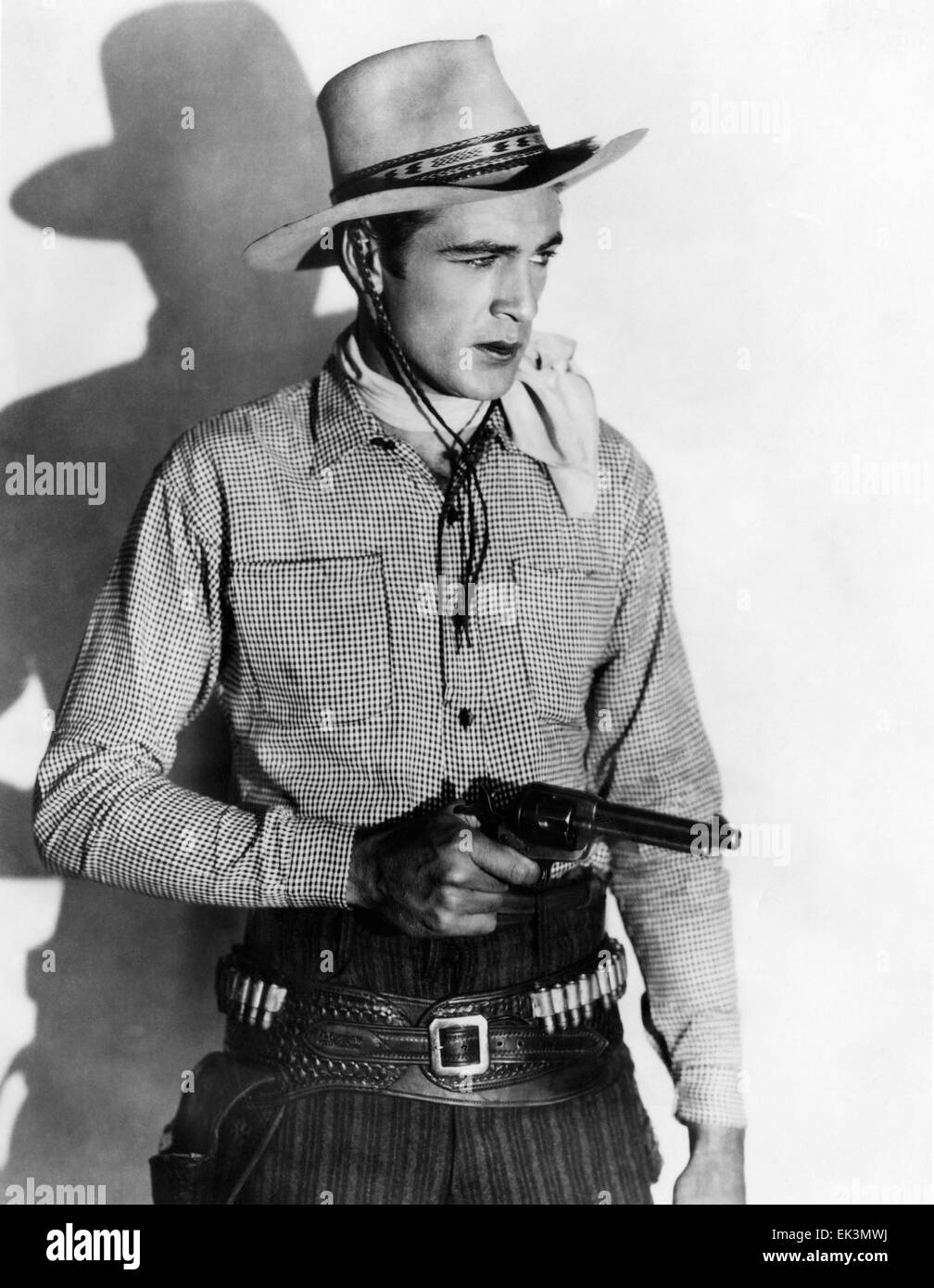 Gary Cooper, Werbung Portrait, am Set des Films "The Virginian" 1929 ...