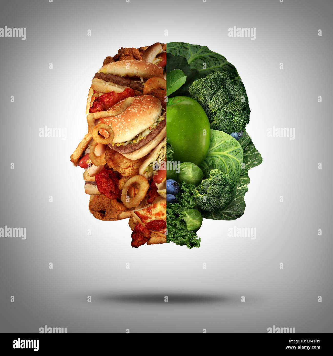 Essen-Konzept und Ernährung Entscheidung Symbol oder Ernährung Wahl ... Essen-Konzept und Ernährung Entscheidung Symbol oder Ernährung Wahl ...