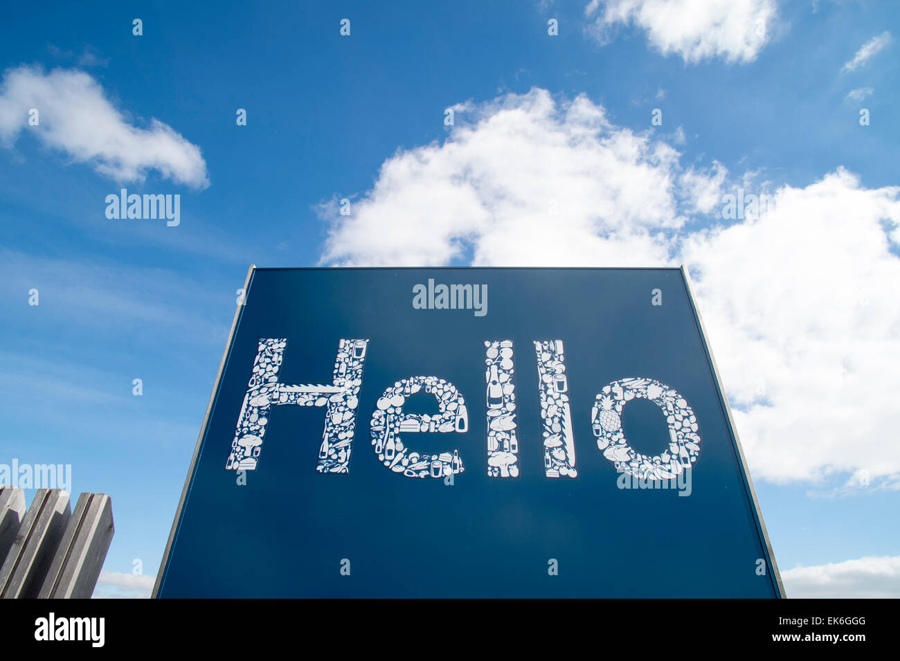 Hallo Zeichen Stockfotos und -bilder Kaufen - Alamy