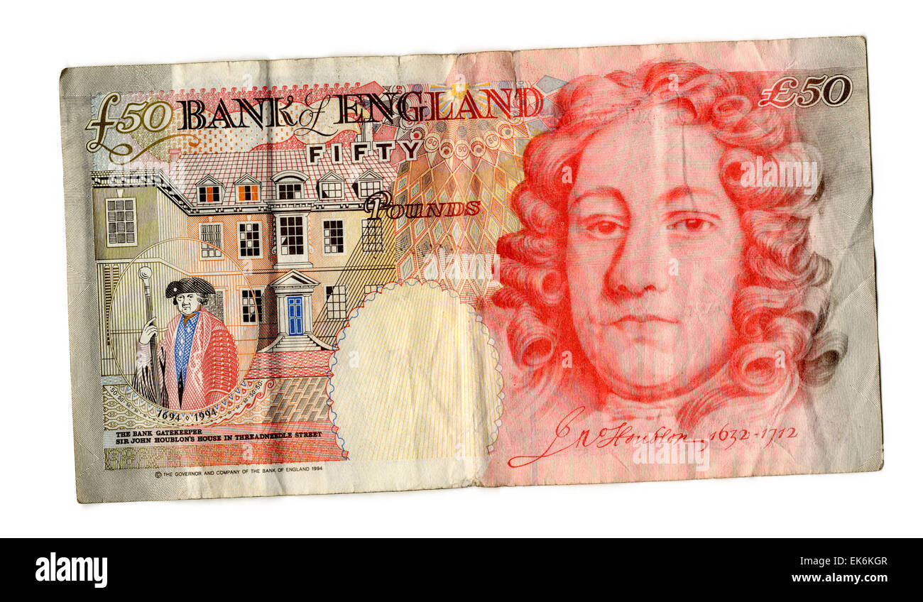 Fifty Pound Note Back Stockfotos und -bilder Kaufen - Alamy