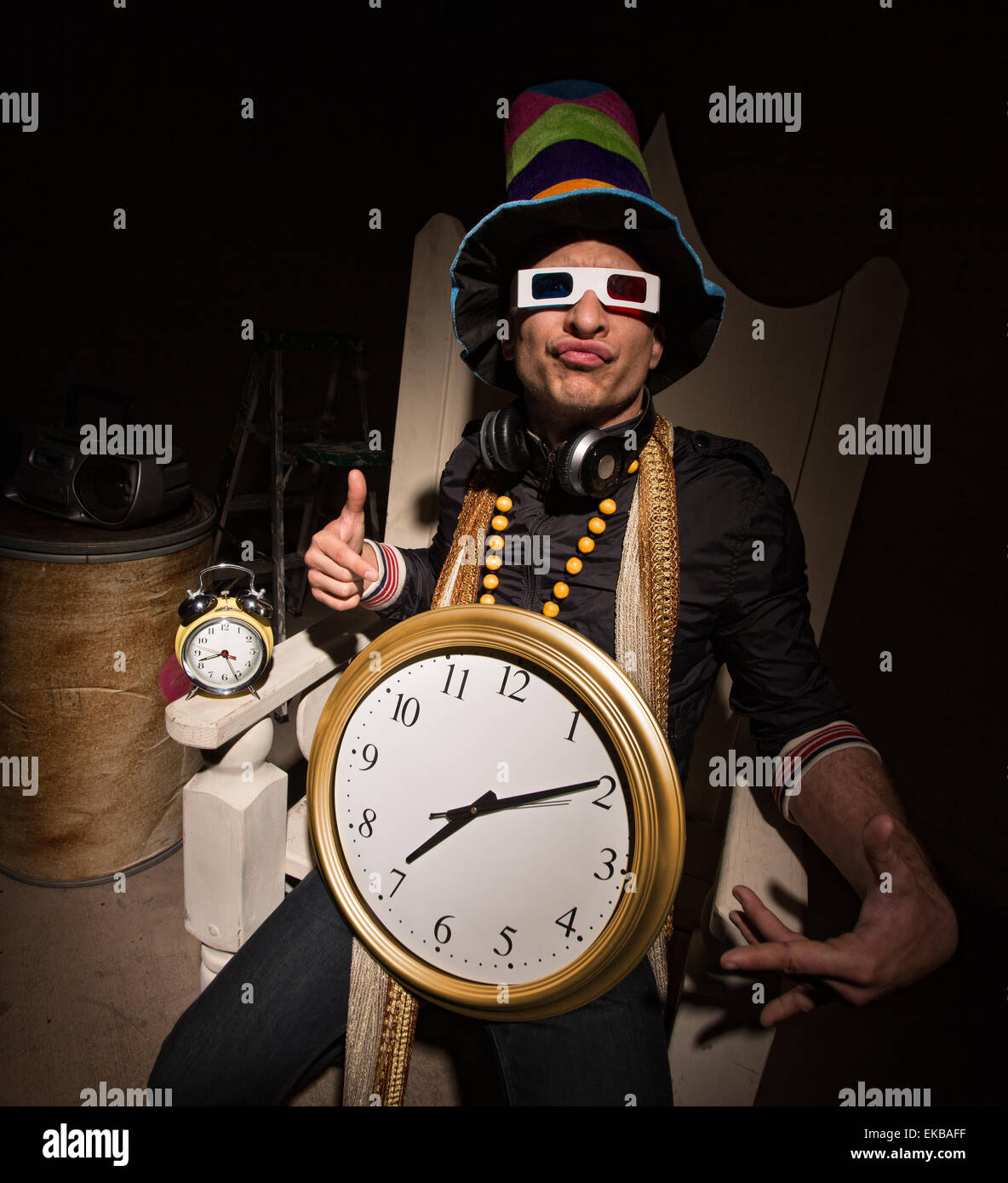 Rapper mit große Uhr Stockfotografie - Alamy