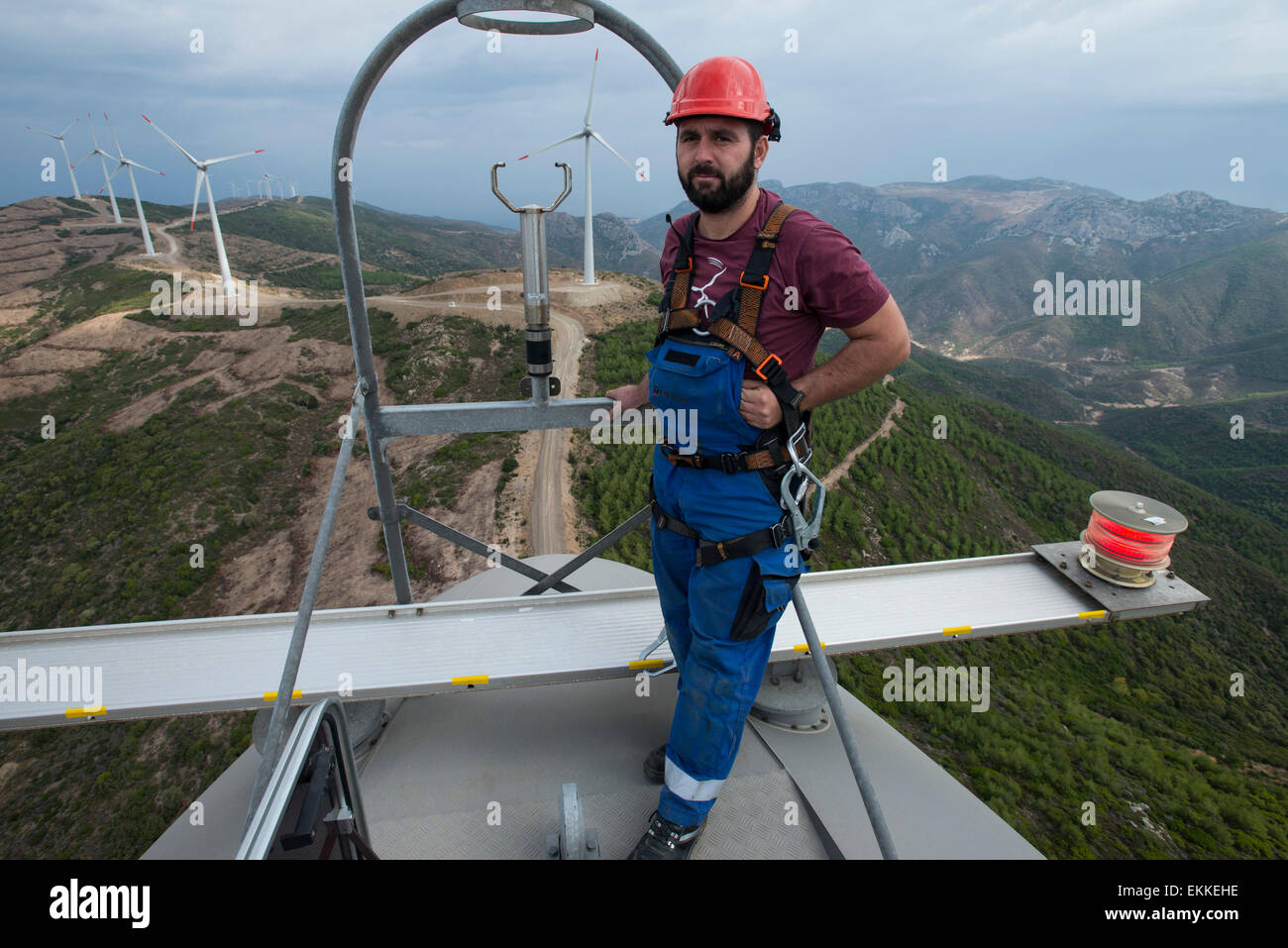 Türkei Karaburun in der Nähe von Izmir, 223-MW-Windparks der Firma ...