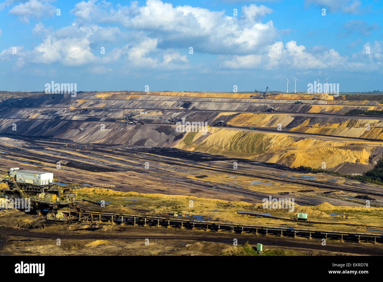 Braunkohle-Tagebau Garzweiler bei Jüchen, Nordrhein-Westfalen ...