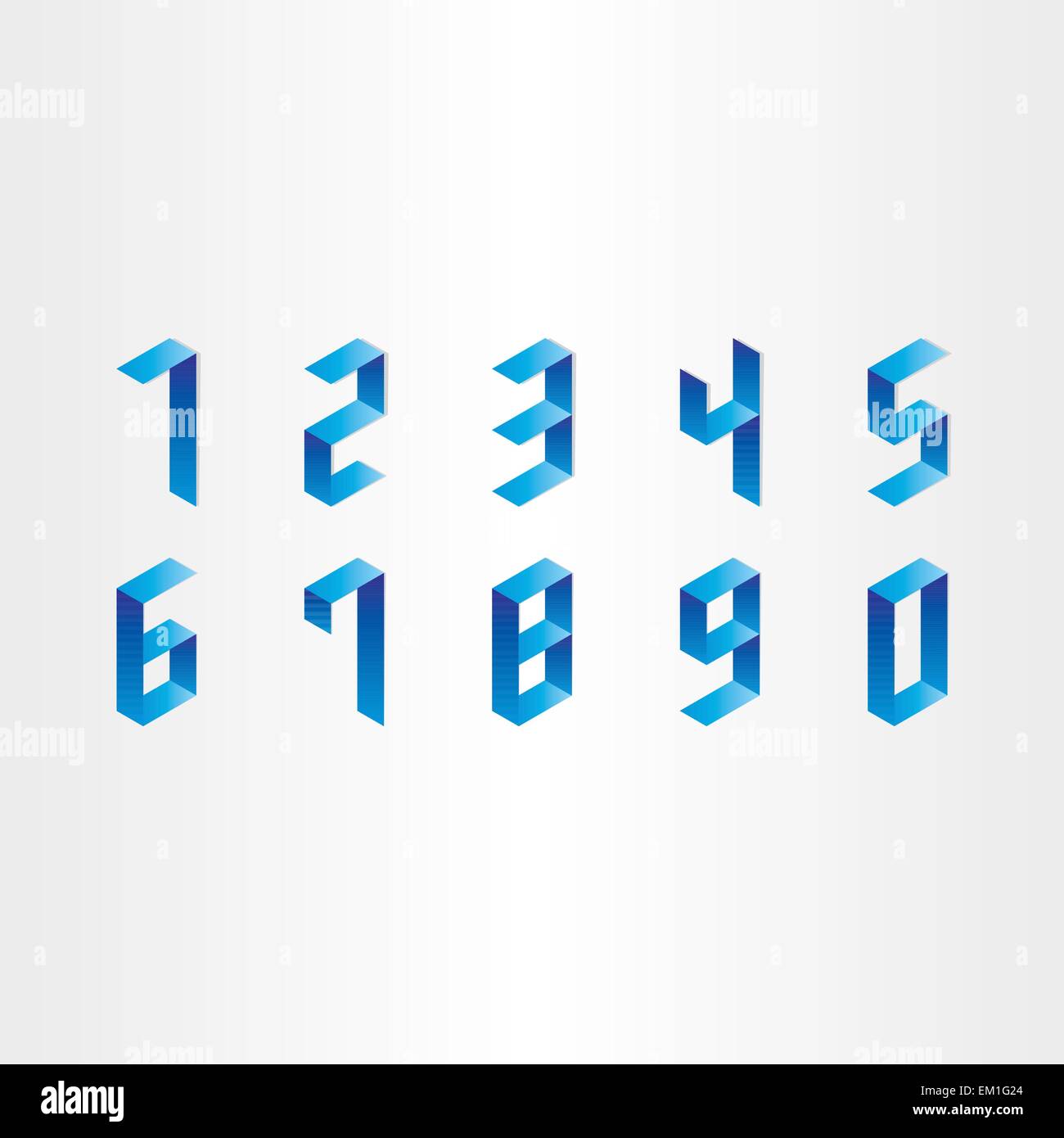 Zahlen von 0 bis 9 3d Design Symbole Elemente Symbole Stock ...