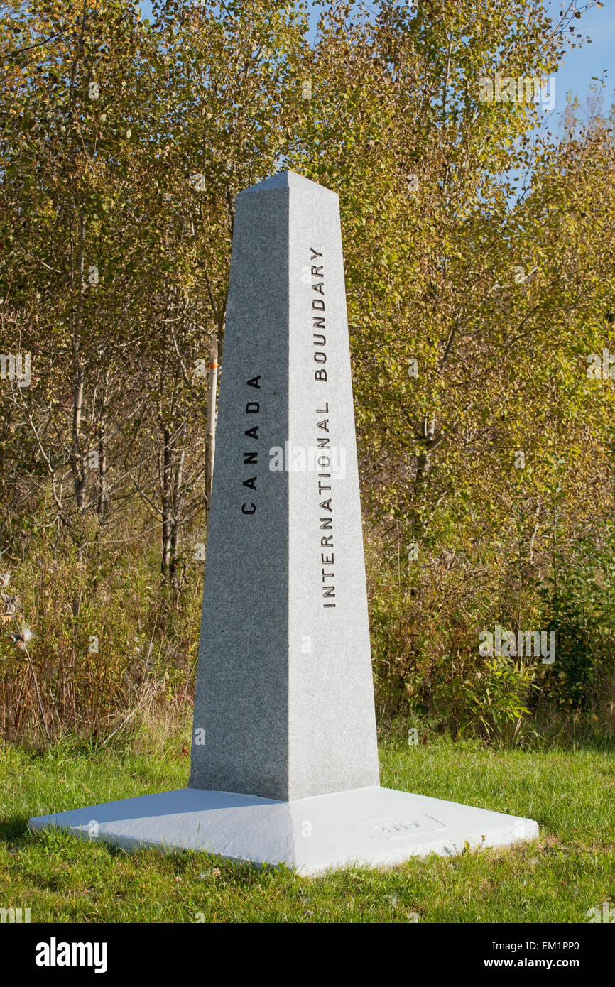 Canada border marker -Fotos und -Bildmaterial in hoher Auflösung – Alamy