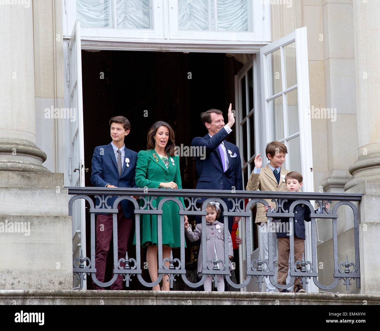 Kopenhagen, Dänemark. 16. April 2015. Dänischer Prinz Nikolai (L-R ...