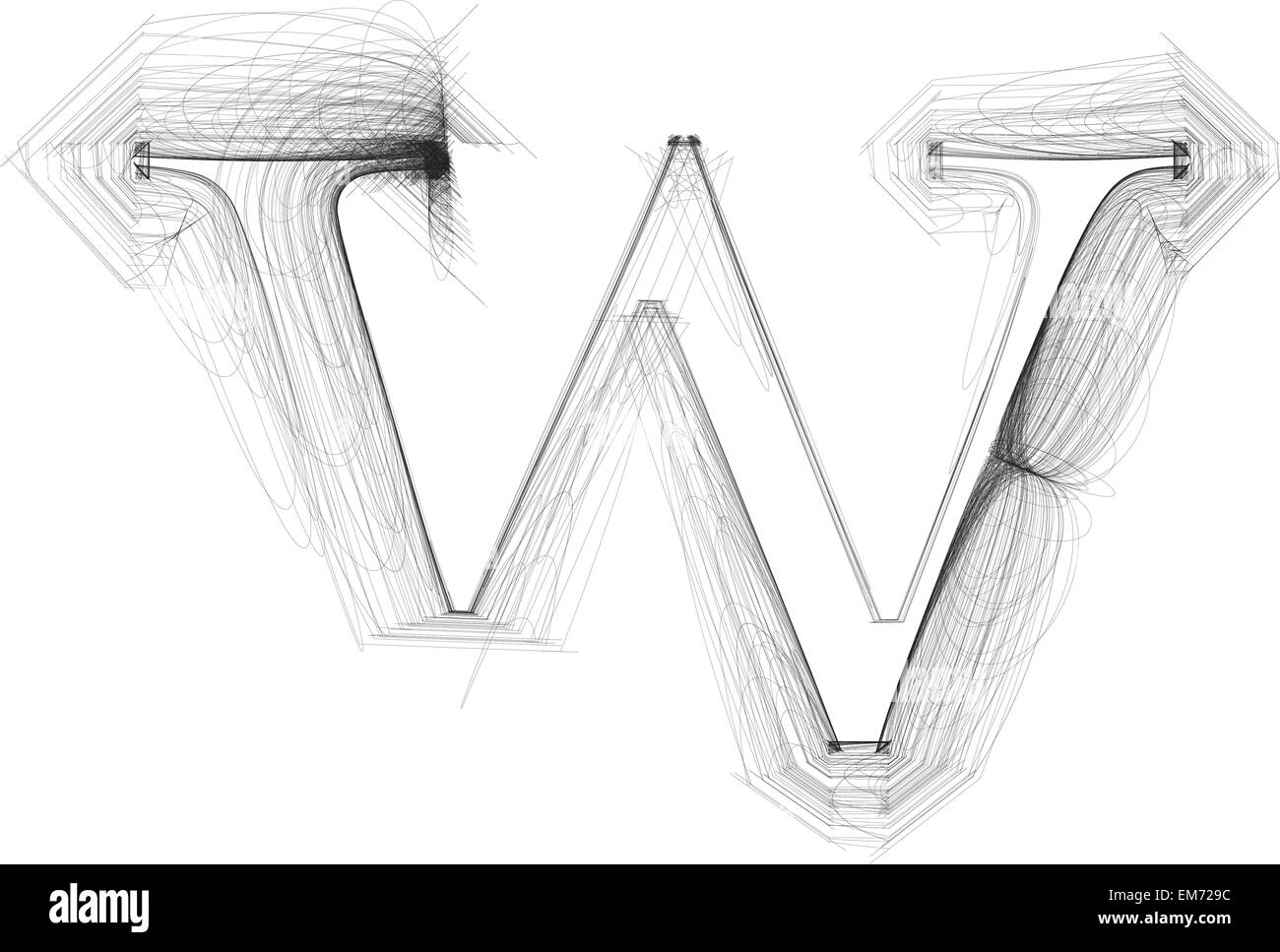 Kalligraphie schrift script font w Stock-Vektorgrafiken kaufen - Seite ...