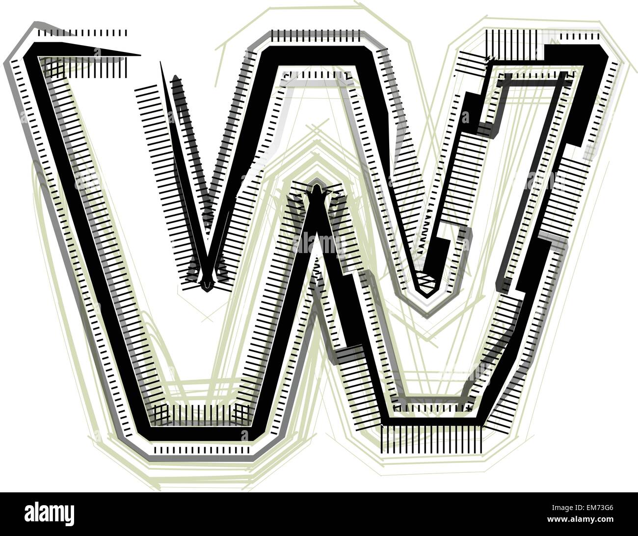 Kalligraphie schrift script font w Stock-Vektorgrafiken kaufen - Seite ...