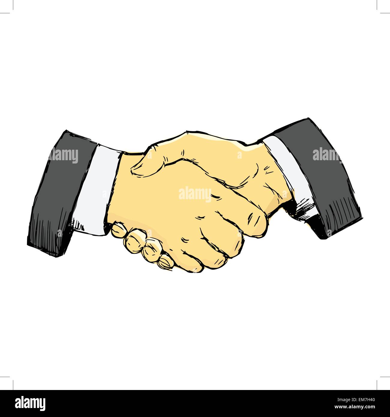 Cartoon handschlag Stock-Vektorgrafiken kaufen - Alamy