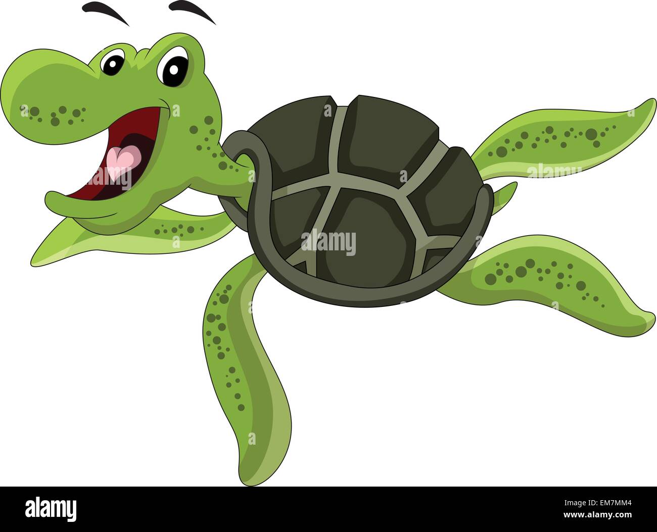Turtle cartoon illustration Stock-Vektorgrafiken kaufen - Alamy
