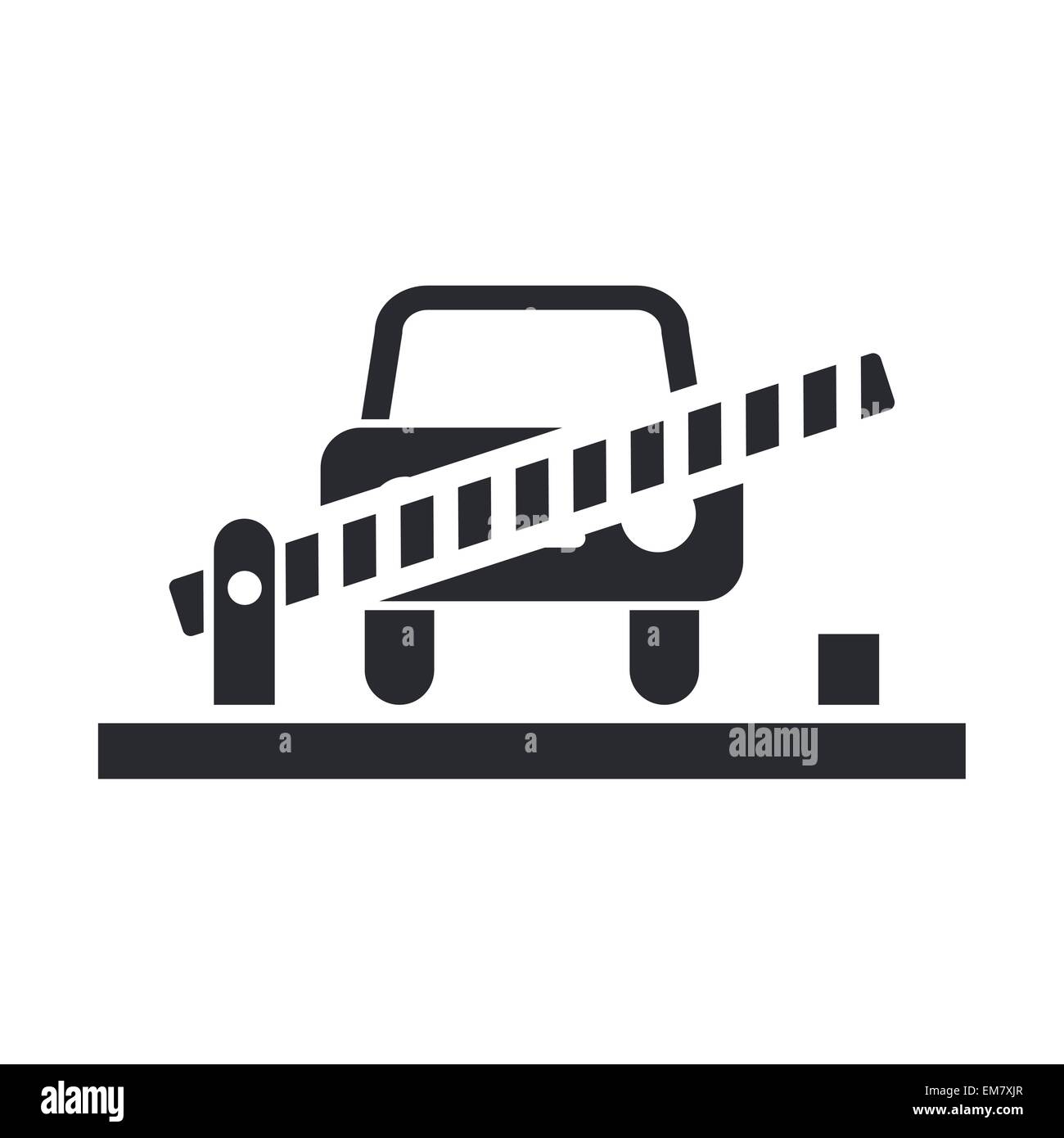 Vektor-Illustration der einzelnen Grenze Auto-Symbol Stock-Vektorgrafik ...