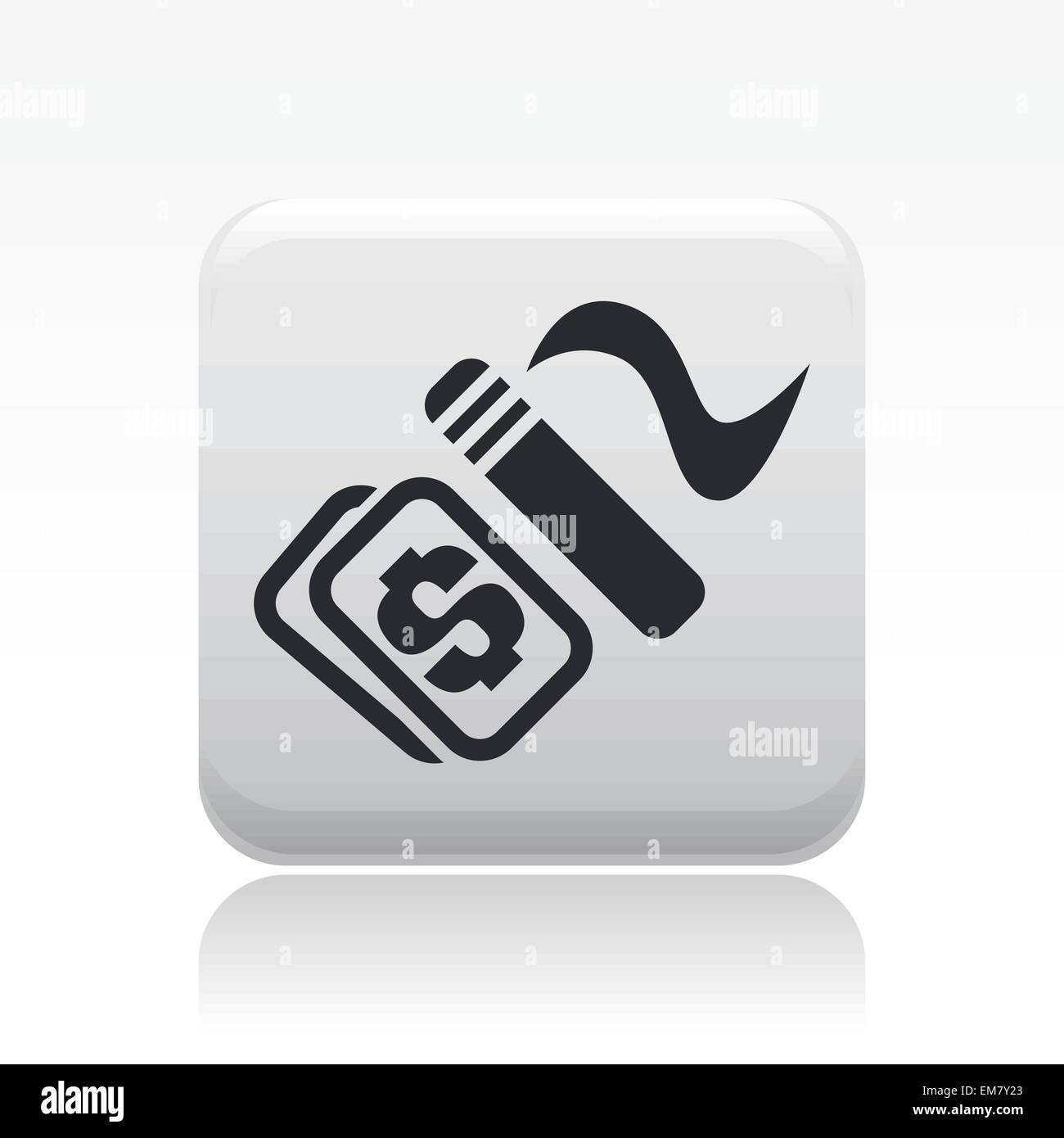 Vektor-Illustration der einzelnen Rauch-Symbol Stock-Vektorgrafik - Alamy