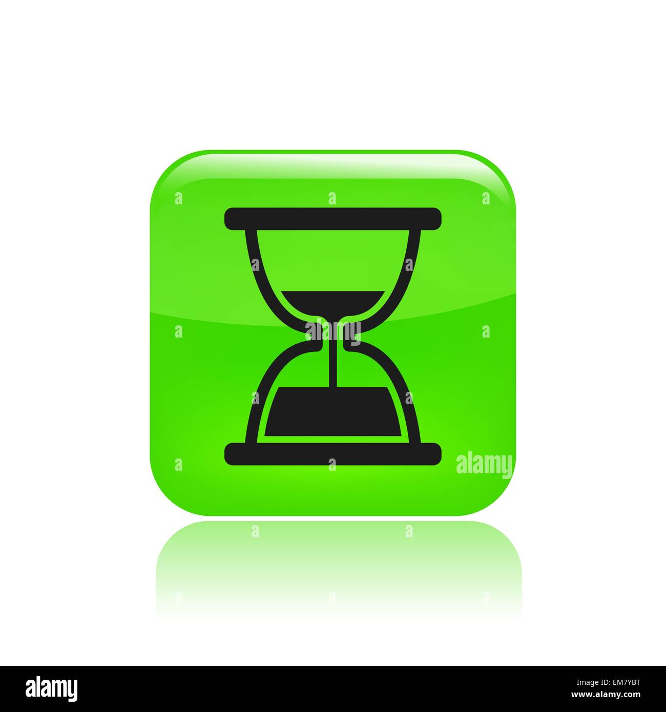 Vektor-Illustration der einzelnen Sanduhr-Symbol Stock-Vektorgrafik - Alamy