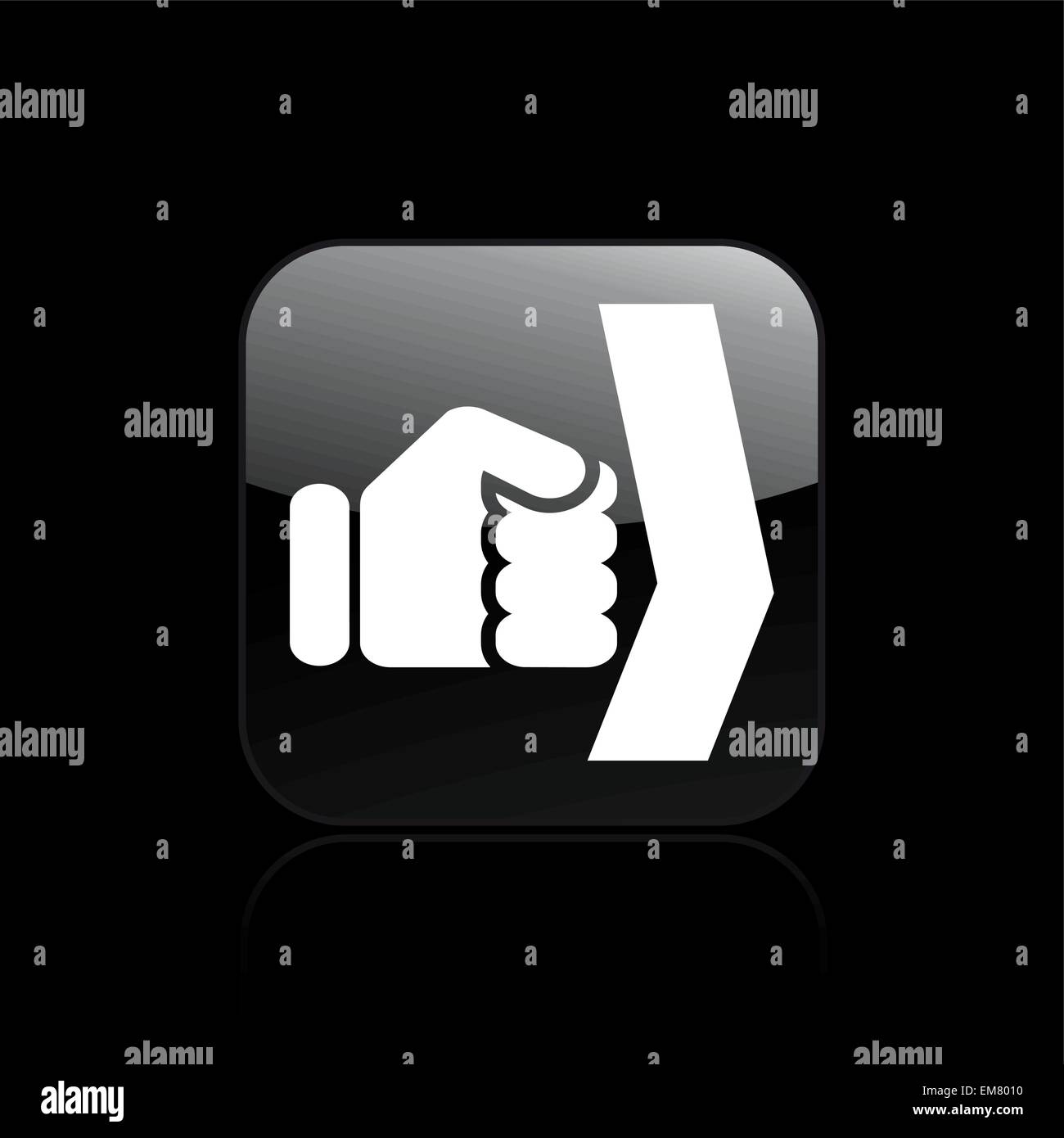 Vektor-Illustration der einzelnen Faust-Symbol Stock-Vektorgrafik - Alamy