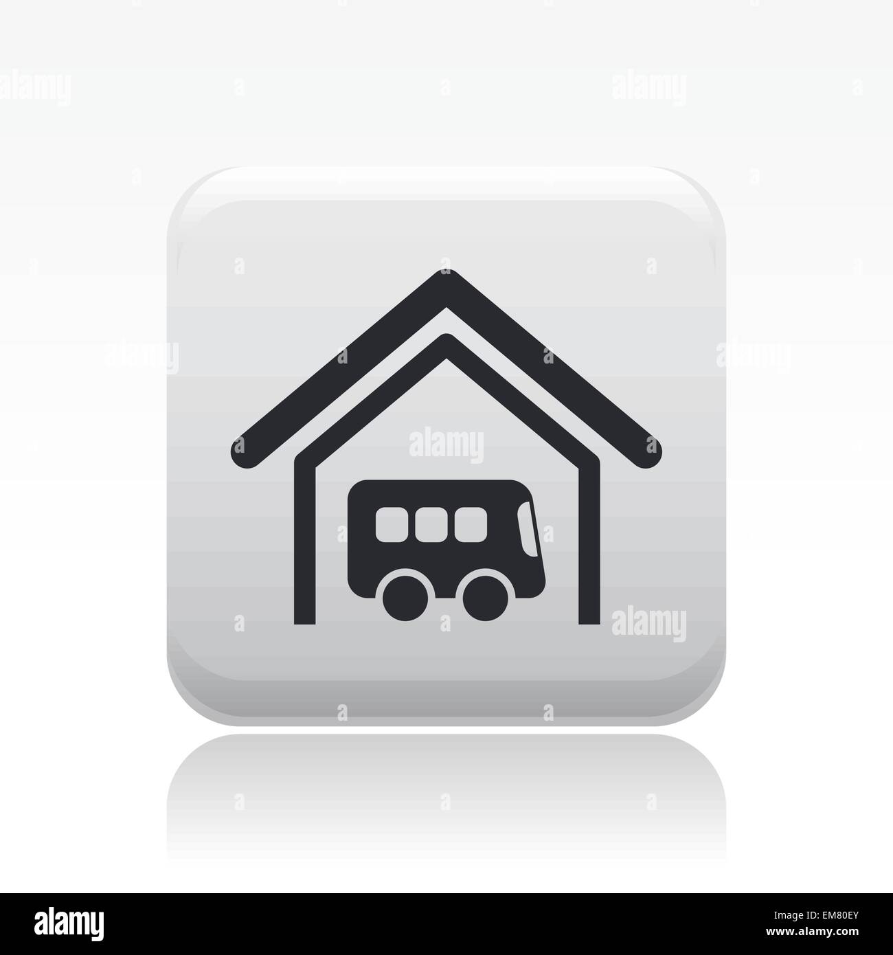 Vektor-Illustration der einzelnen Bus-Station-Symbol Stock-Vektorgrafik ...