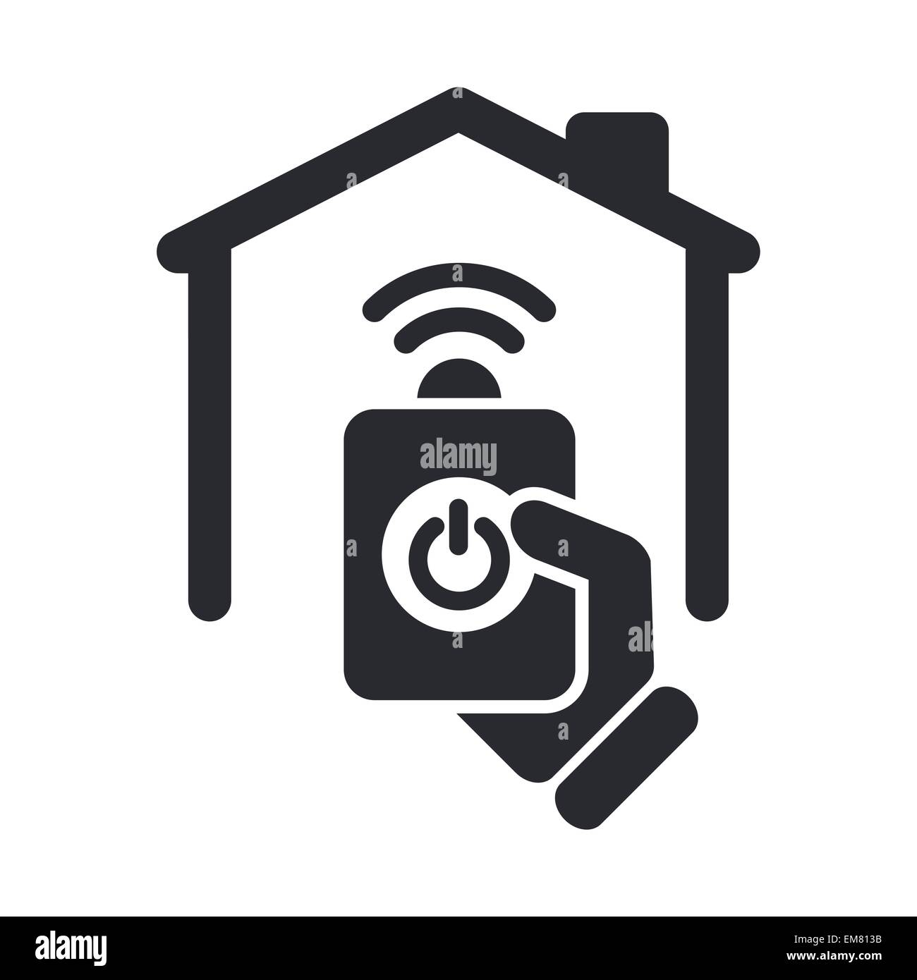 Vektor-Illustration der einzelnen remote-home-Symbol Stock-Vektorgrafik ...