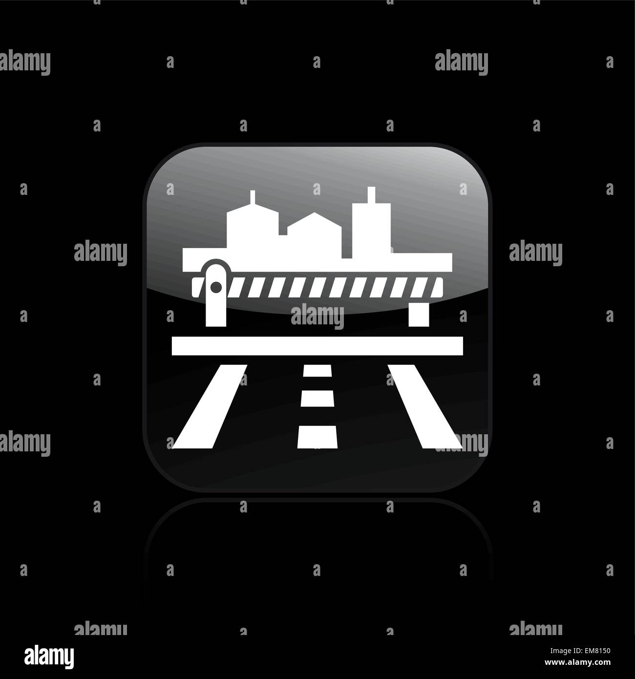 Vektor-Illustration der einzelnen Frontier-Symbol Stock-Vektorgrafik ...