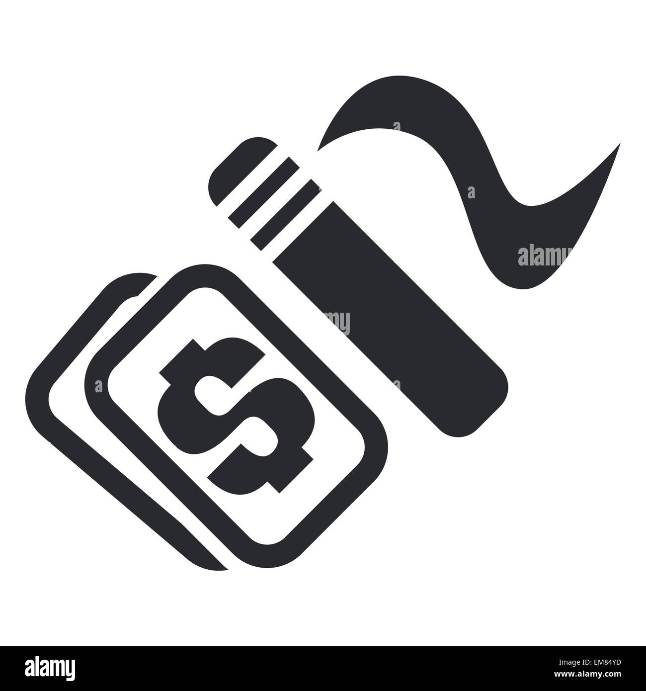 Vektor-Illustration der einzelnen Rauch-Symbol Stock-Vektorgrafik - Alamy