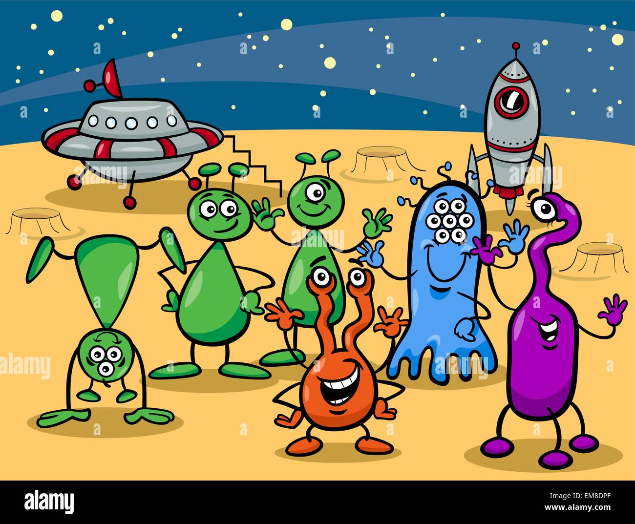 Cartoon drawing purple ufo -Fotos und -Bildmaterial in hoher Auflösung ...