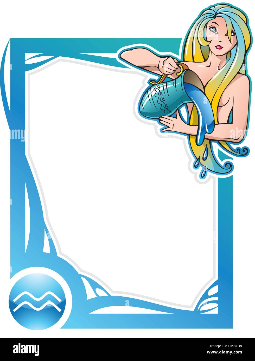 Sternzeichen wassermann Stock-Vektorgrafiken kaufen - Alamy