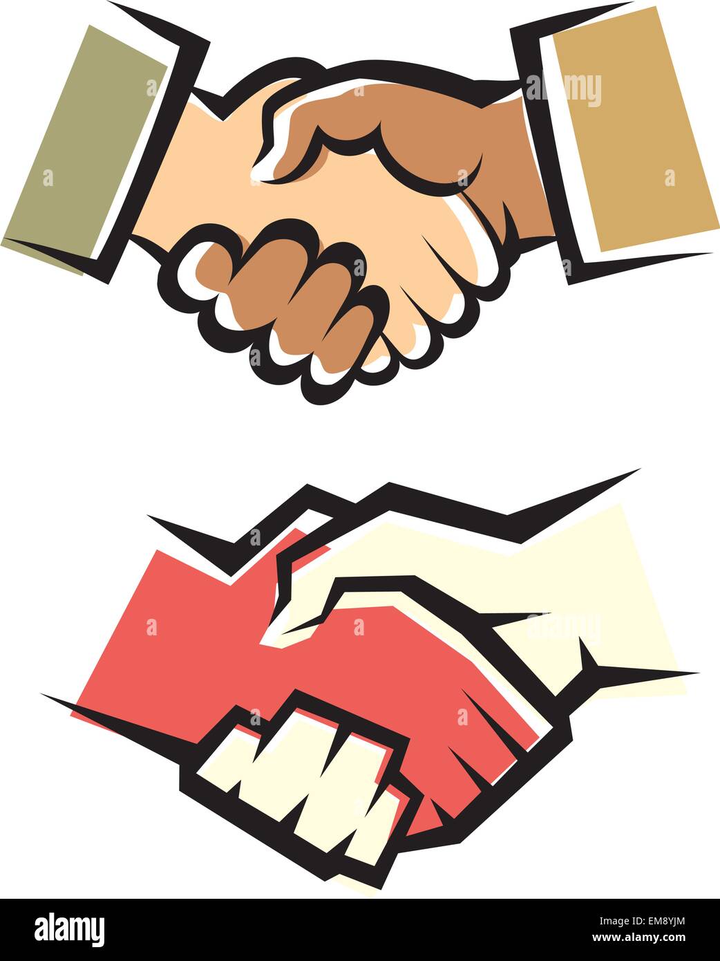Handshake Vektor Stockfotos & Handshake Vektor Bilder - Alamy