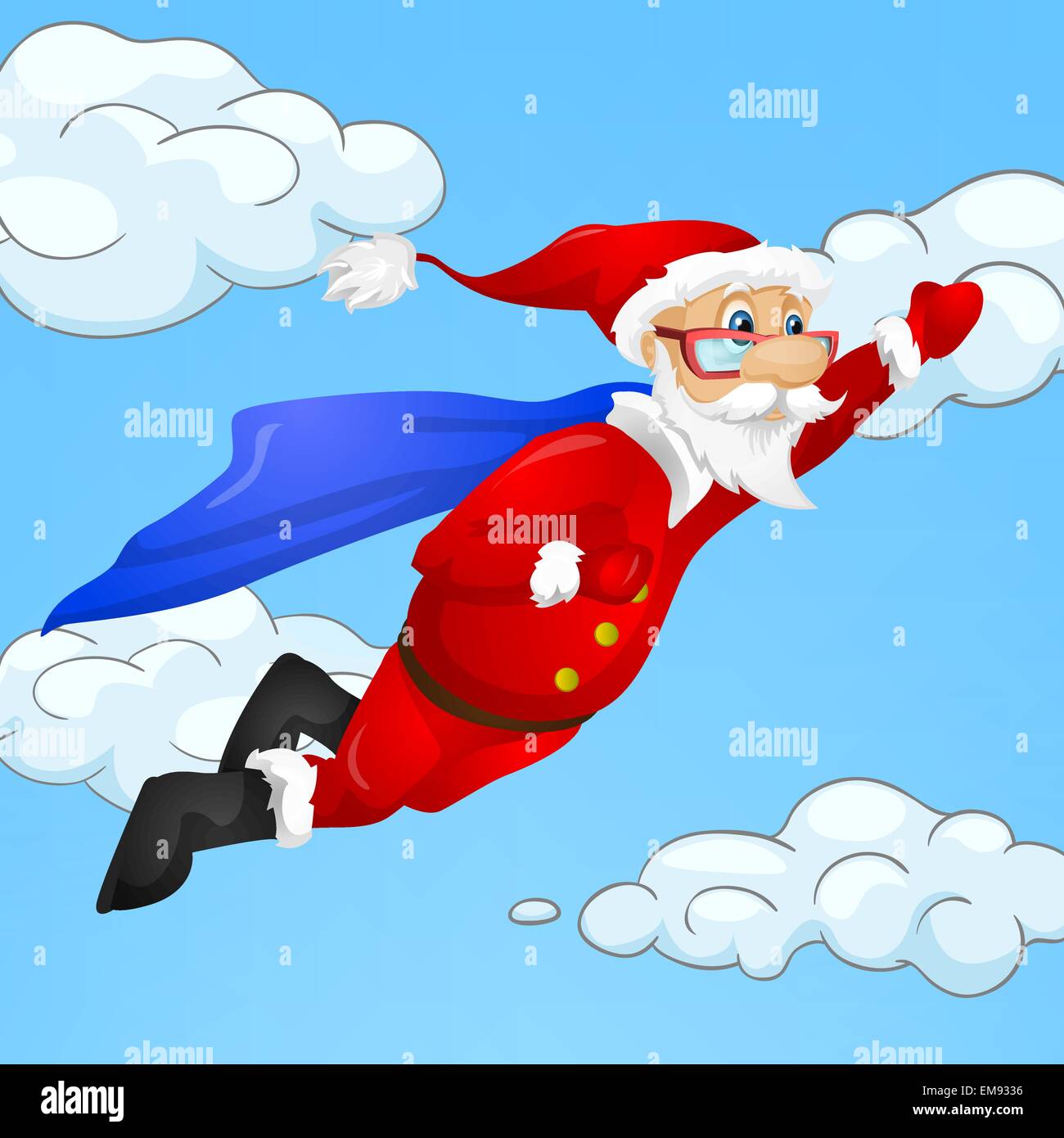 Santa Claus Superman Illustration Stockfotos und -bilder Kaufen - Alamy