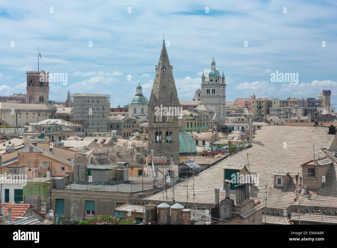 Genua Altstadt Stadtbild, luftbild der Altstadt in Genua - das Centro ...