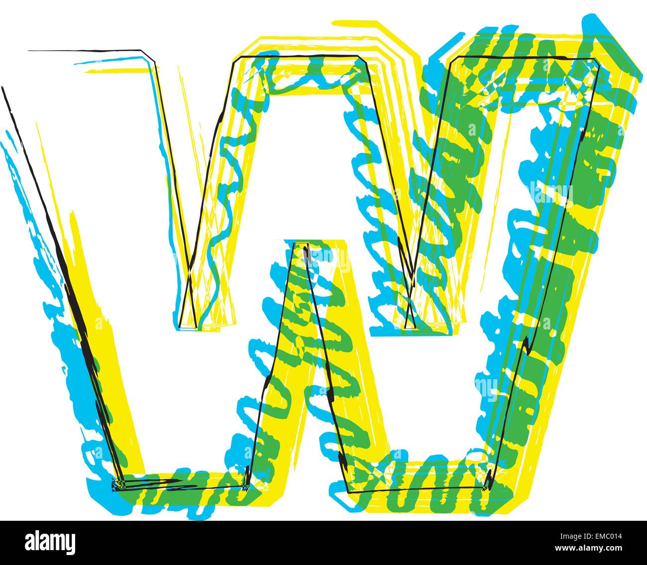 Kalligraphie schrift script font w Stock-Vektorgrafiken kaufen - Seite ...