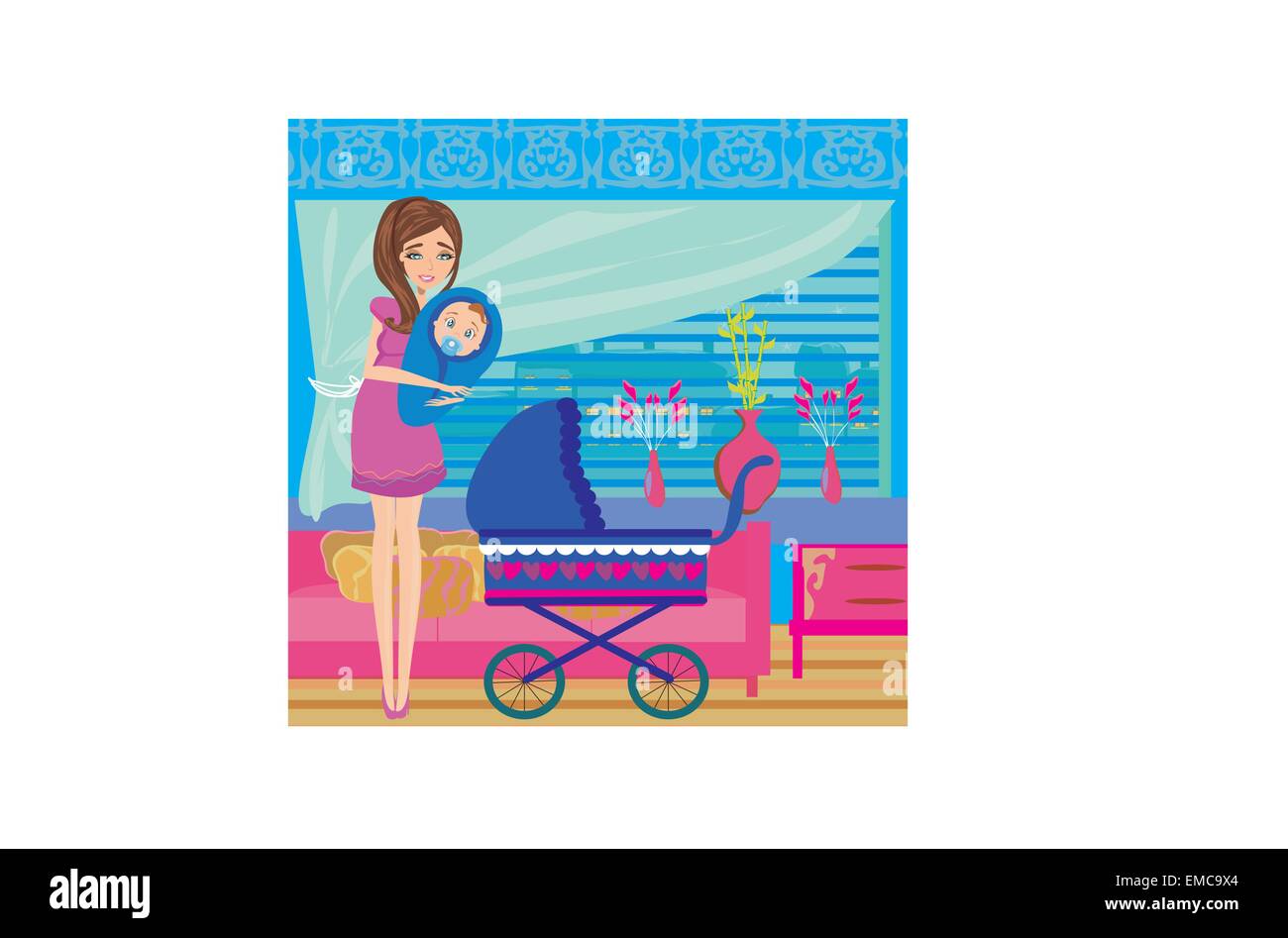 Pink cushions Stock-Vektorgrafiken kaufen - Alamy