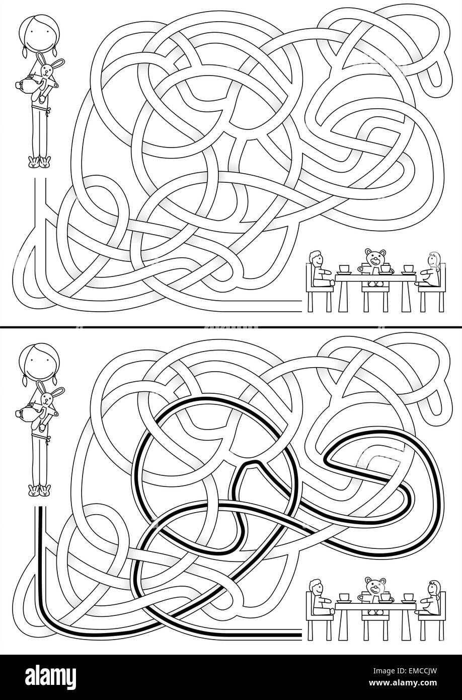 White labyrinth kids maze -Fotos und -Bildmaterial in hoher Auflösung ...