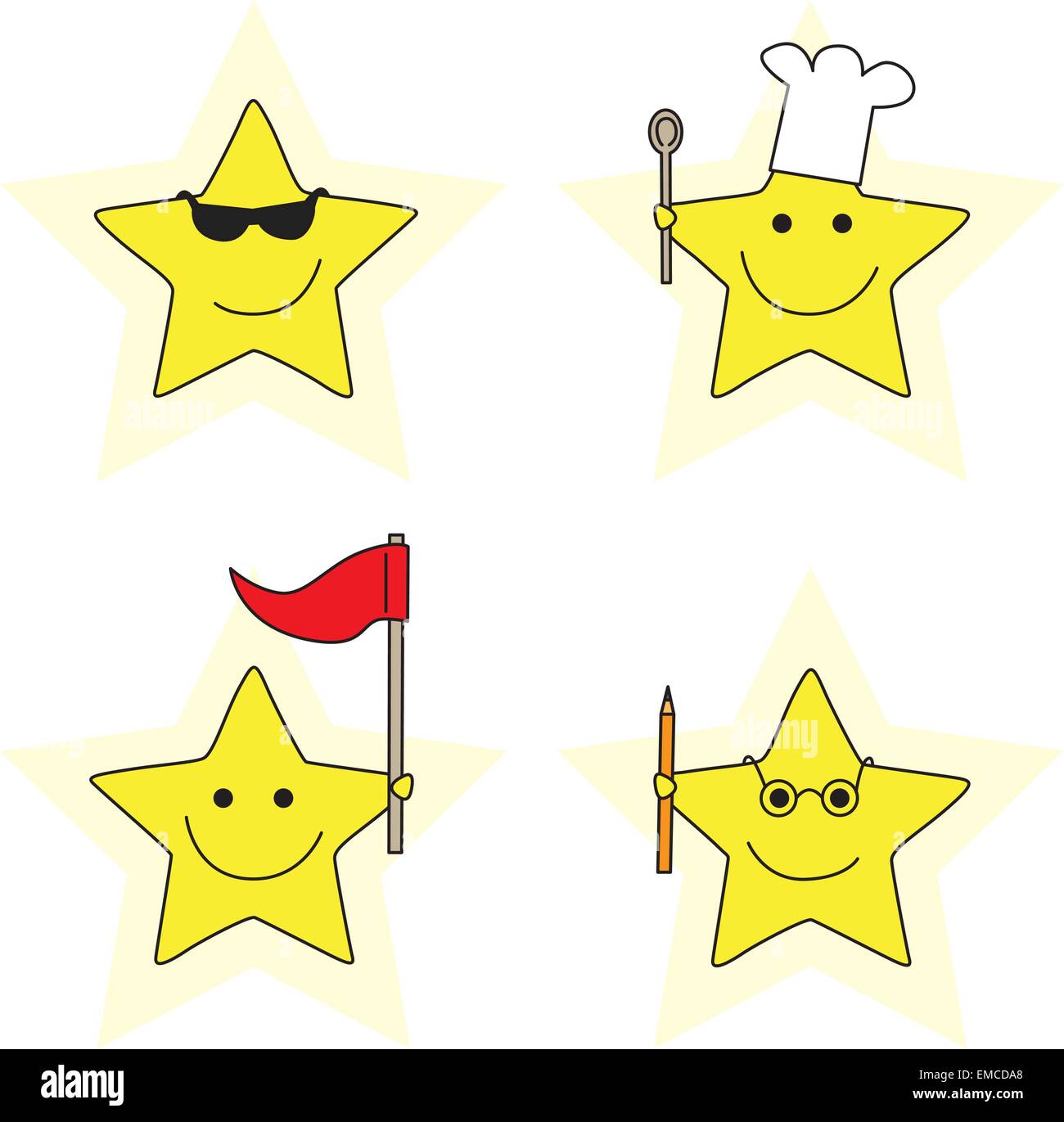 Sterne cartoon Ausgeschnittene Stockfotos und -bilder - Alamy