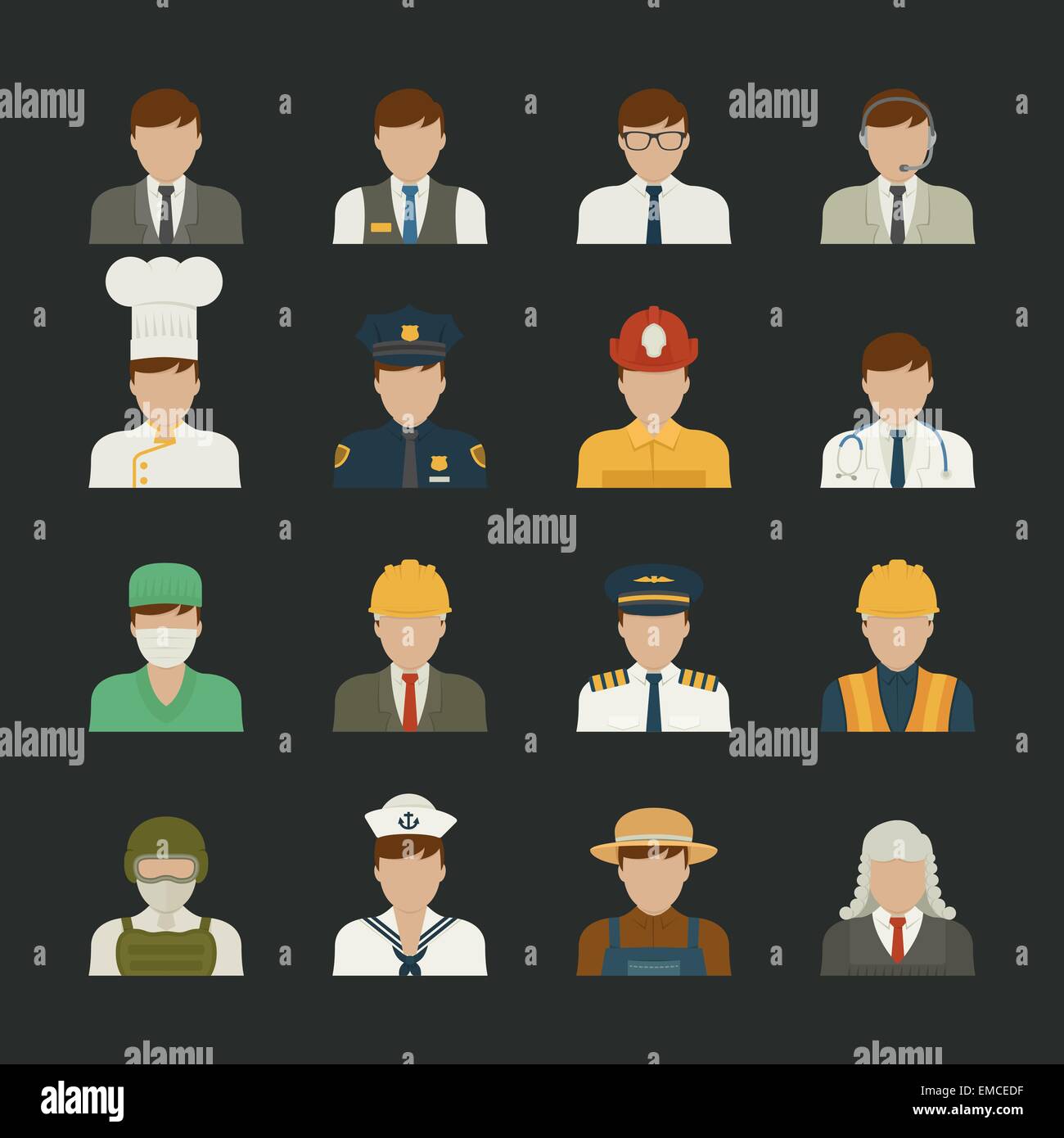 Berufe cartoon Stock-Vektorgrafiken kaufen - Alamy