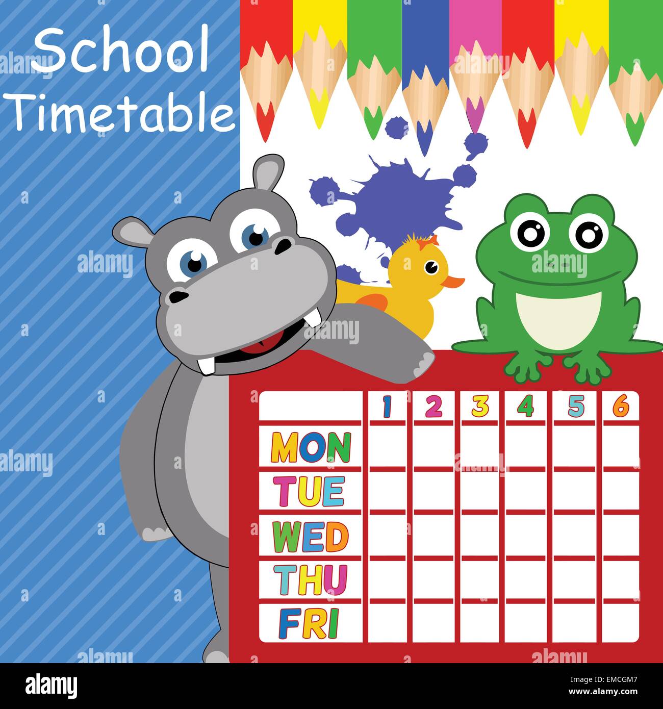 School timetable -Fotos und -Bildmaterial in hoher Auflösung – Alamy