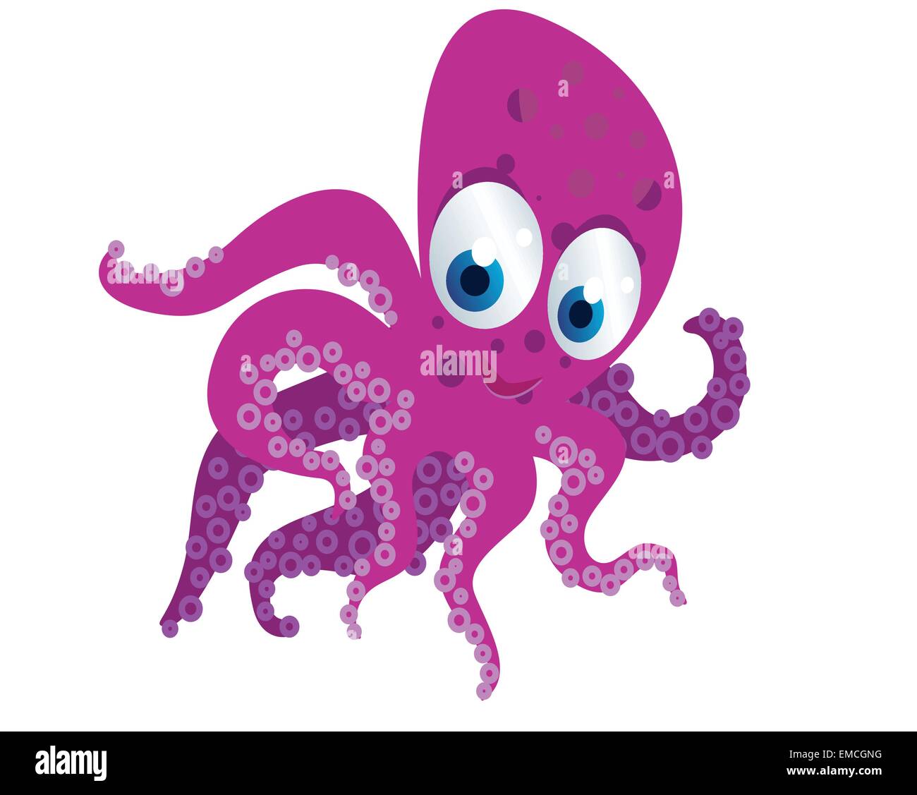 Cartoon octopus waving Stock-Vektorgrafiken kaufen - Alamy